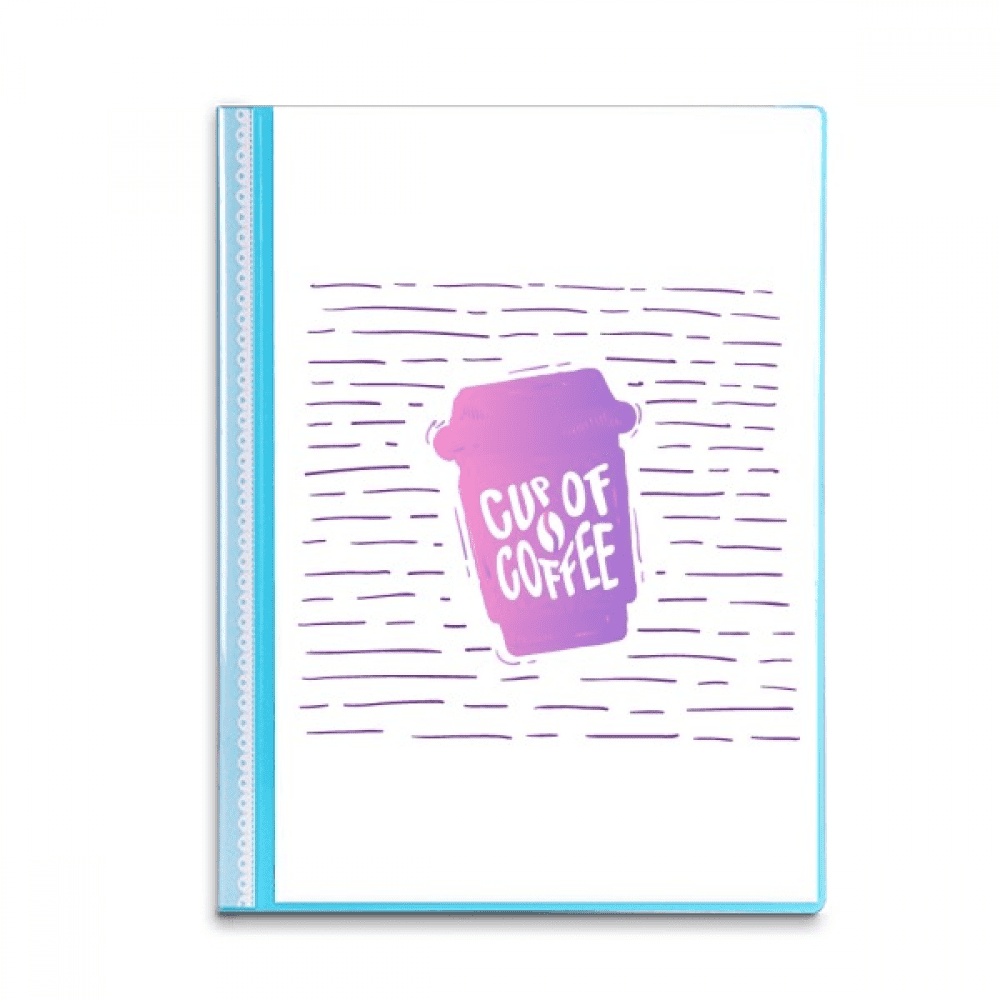 Line Coffee Cup Colour Art Deco Fashion Book Sheet Protectors Portfolio ...
