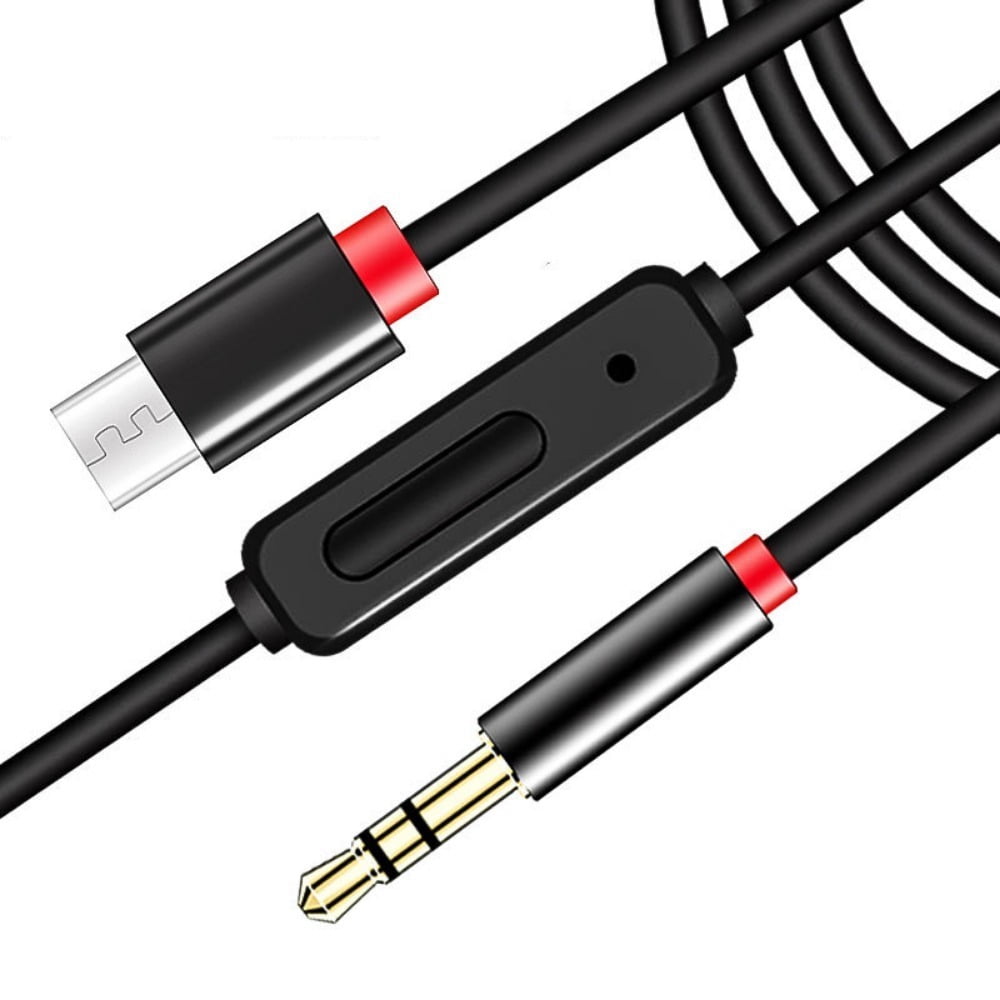 Line Control Portable Type C To 3.5mm with Mic 1.2m Audio Cable Speaker ...