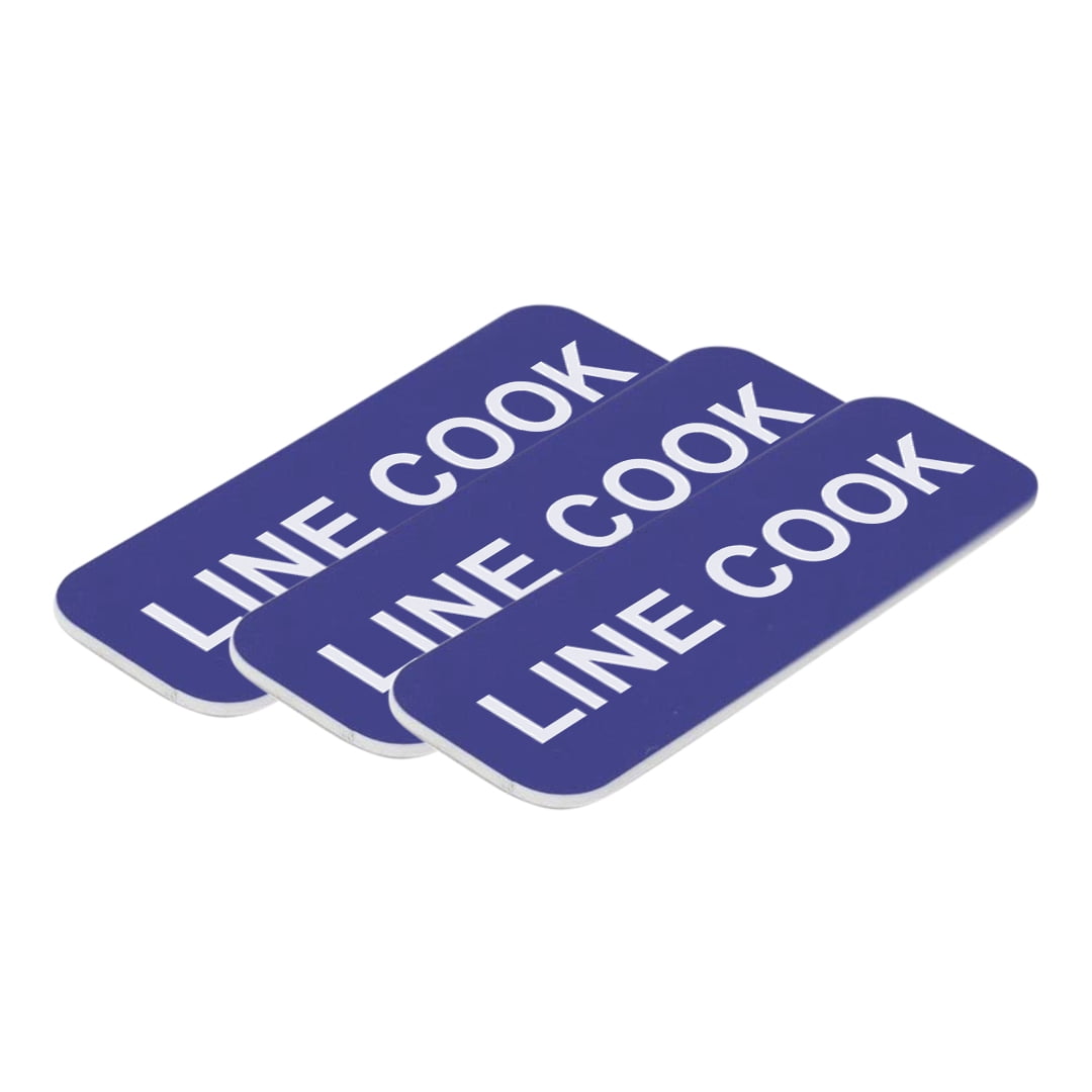 Line Cook 1 x 3" Name Tag/Badge, Blue, (3 Pack) - Walmart.com