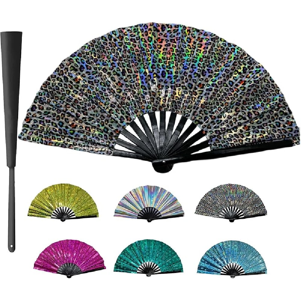 Line Dance Fans Loud Clappers, Large Rave Clack Folding Holographic ...