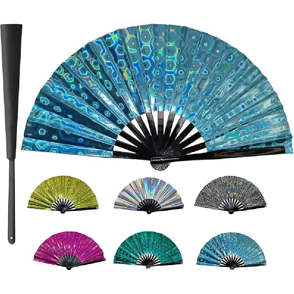 Line Dance Fans Loud Clappers, Large Rave Clack Folding Holographic ...