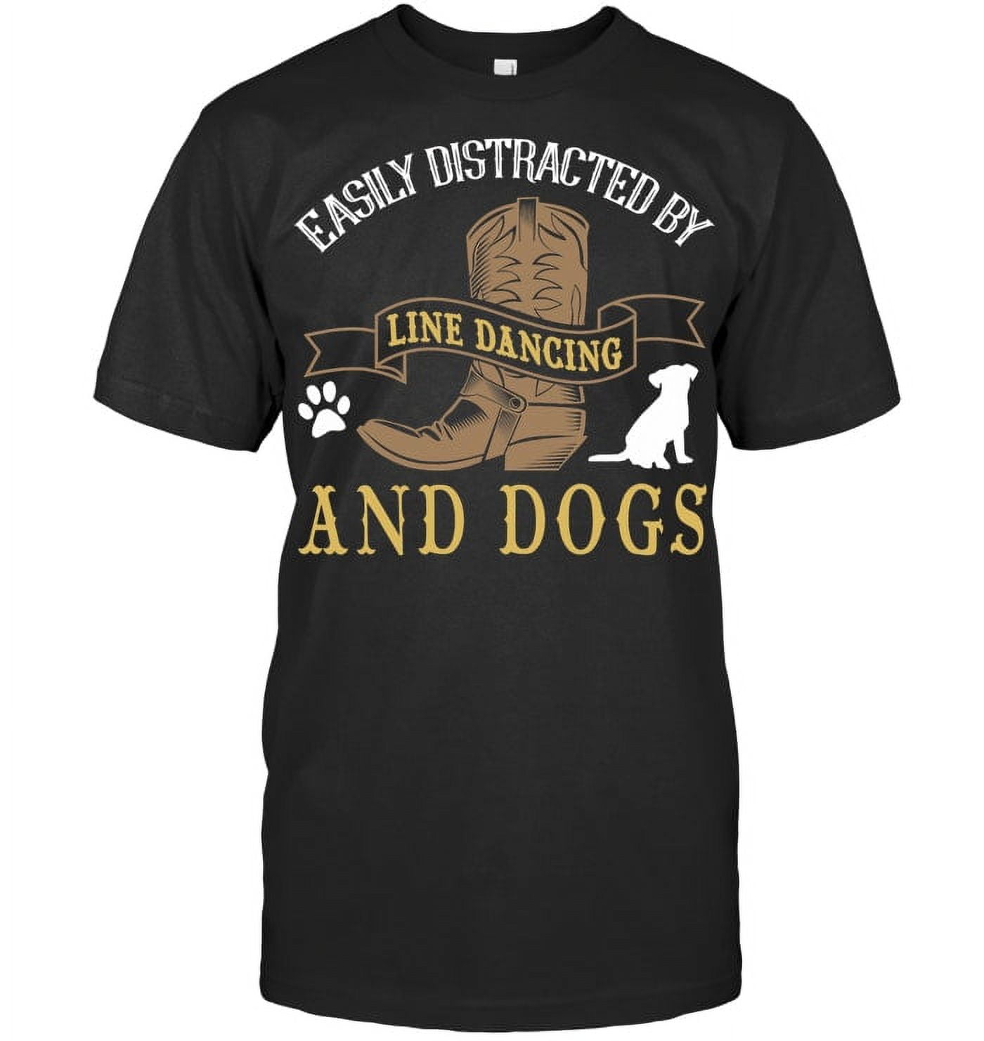 Line Dance Joke Dog Lover Line Dancing Line Dancer Dance T Shirt ...