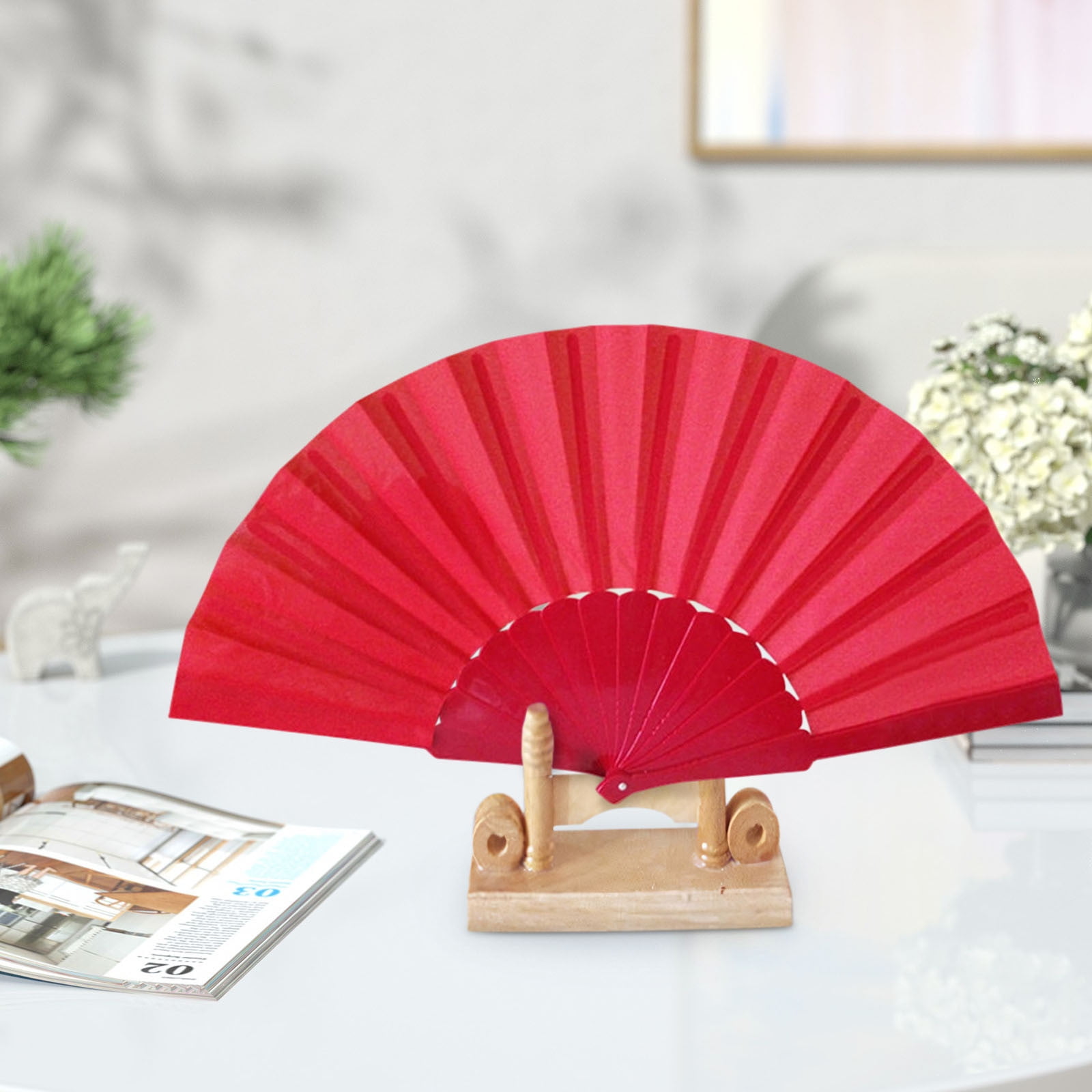 Line Dance Popping Fan Large Holographic Rave Fan Folding Hand Fan Big ...