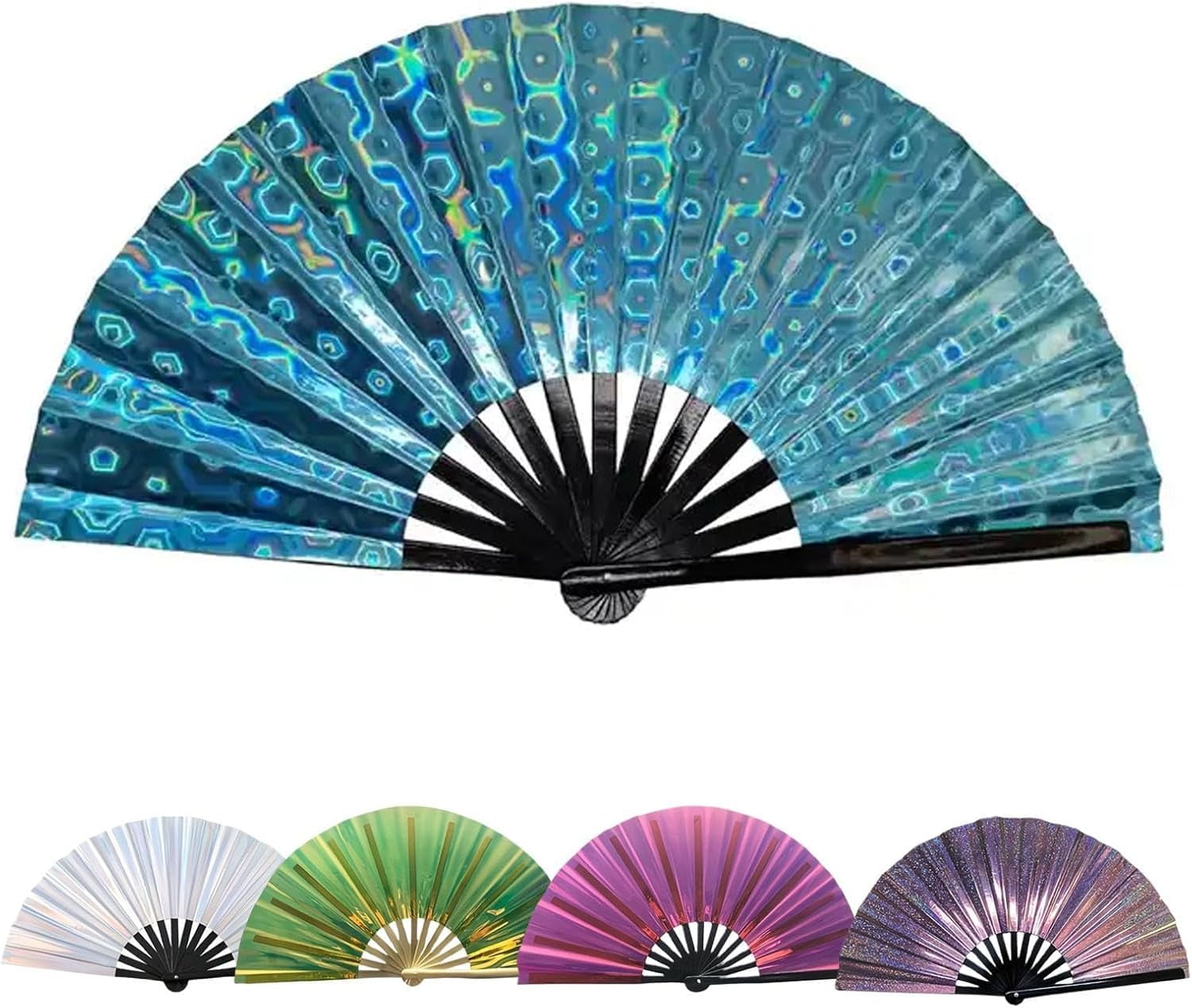 La La La Line Dance Popping Fan, Handheld Folding Metal Fan with Loud ...