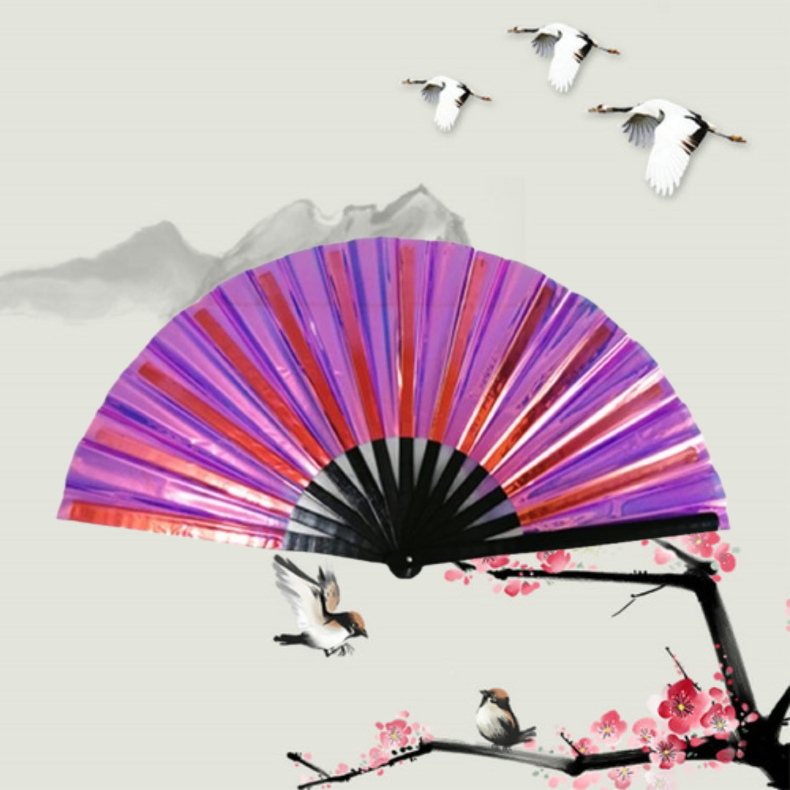 Line Dance Popping Fan, Vintage Chinese Dance Fan - 2025 Foldable ...