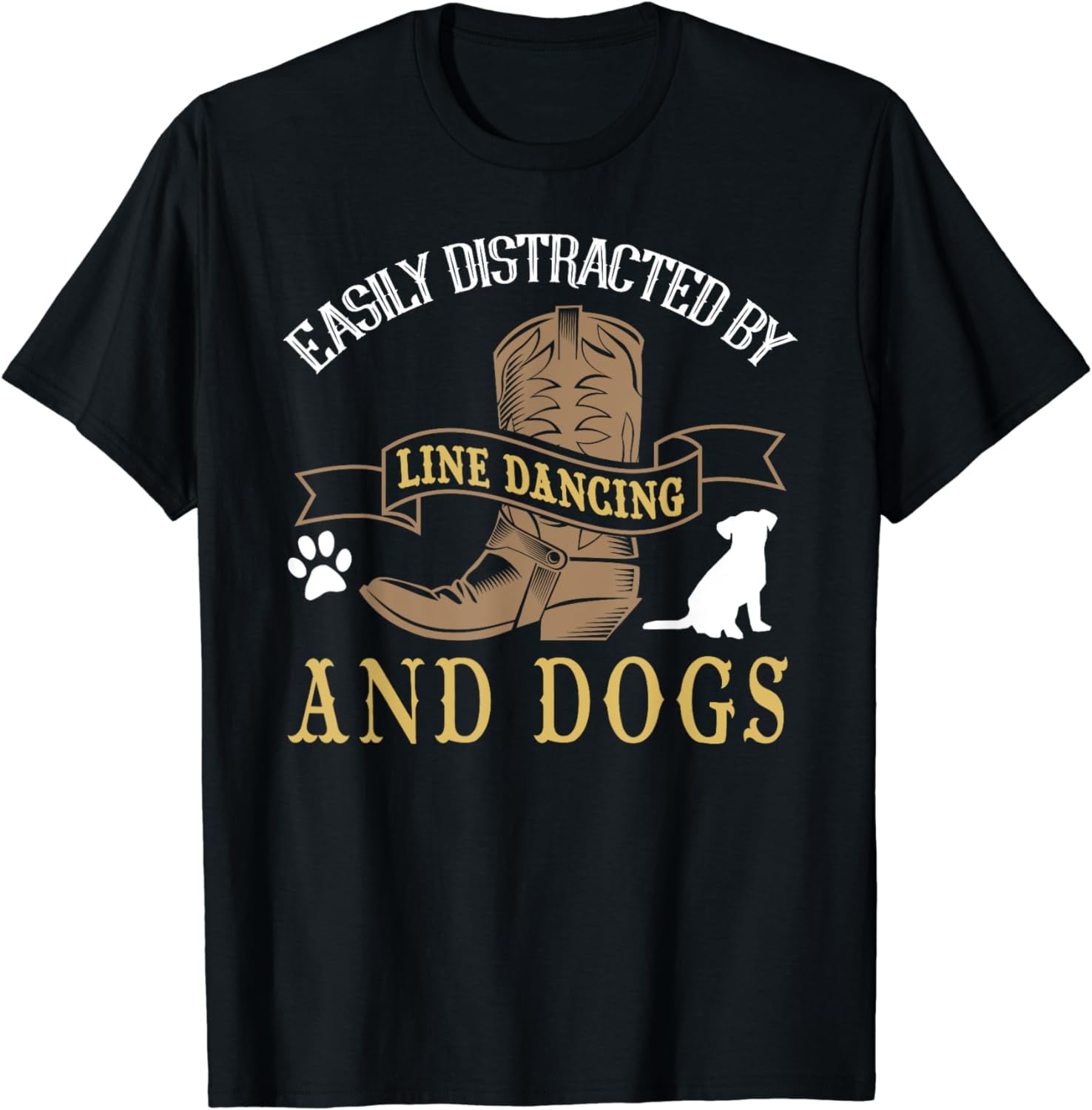 Line Dance Shirt Joke Dog Lover Line Dancing Line Dancer T-Shirt ...