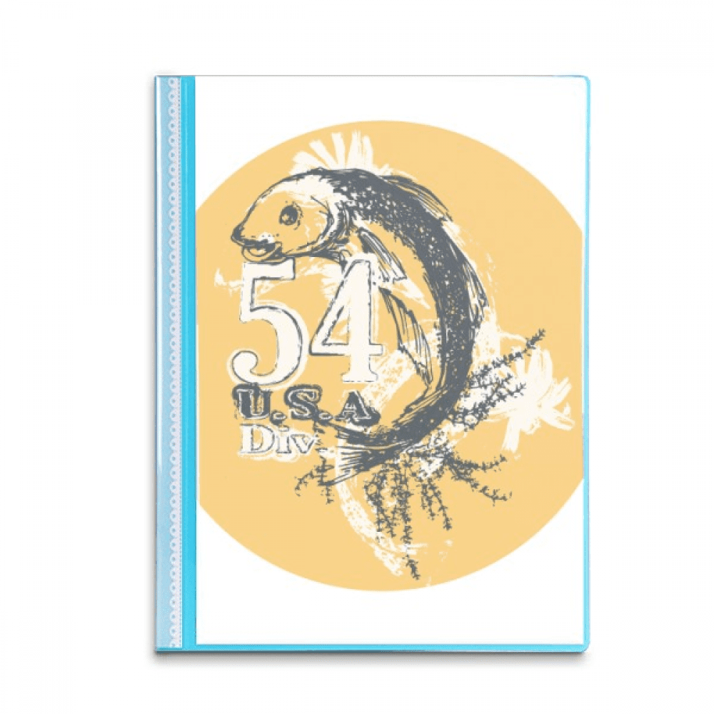 Line Drawing Fish Mighty Bait Pattern Book Sheet Protectors Portfolio ...