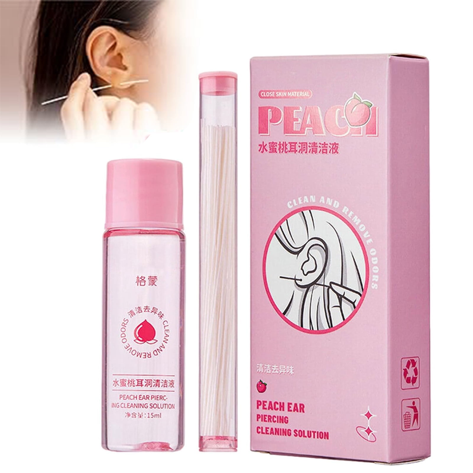 Line Ear Piercing Cleaner, Ear Hole Ear Care Kit, Ear Holes Cleaning ...