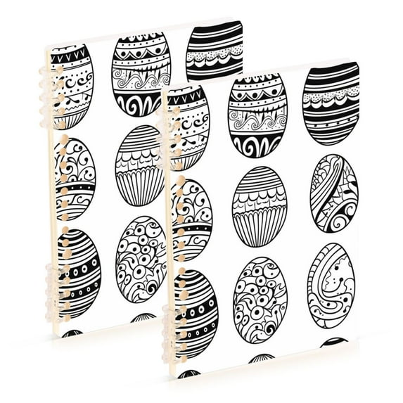 Line Easter Eggs Ring Binder Notebook Journey Note Diary College Ruled ...