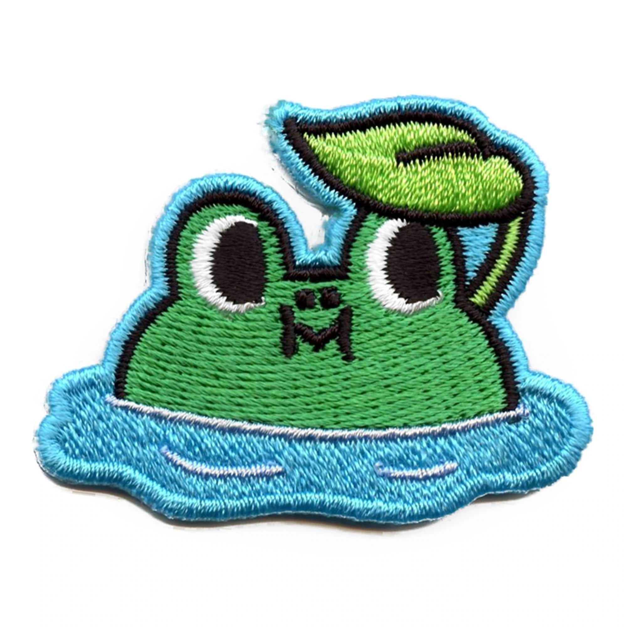 Line Friends Frog Leonard Patch In Pond With Leaf Embroidered Iron On ...