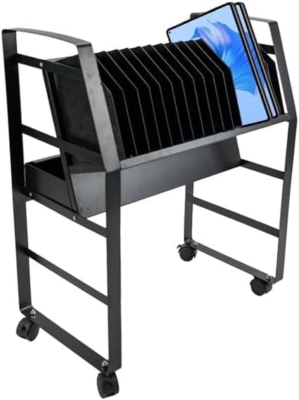 Line Leader Charging Cart, Open Mobile Charging Station for 16 Tablets ...