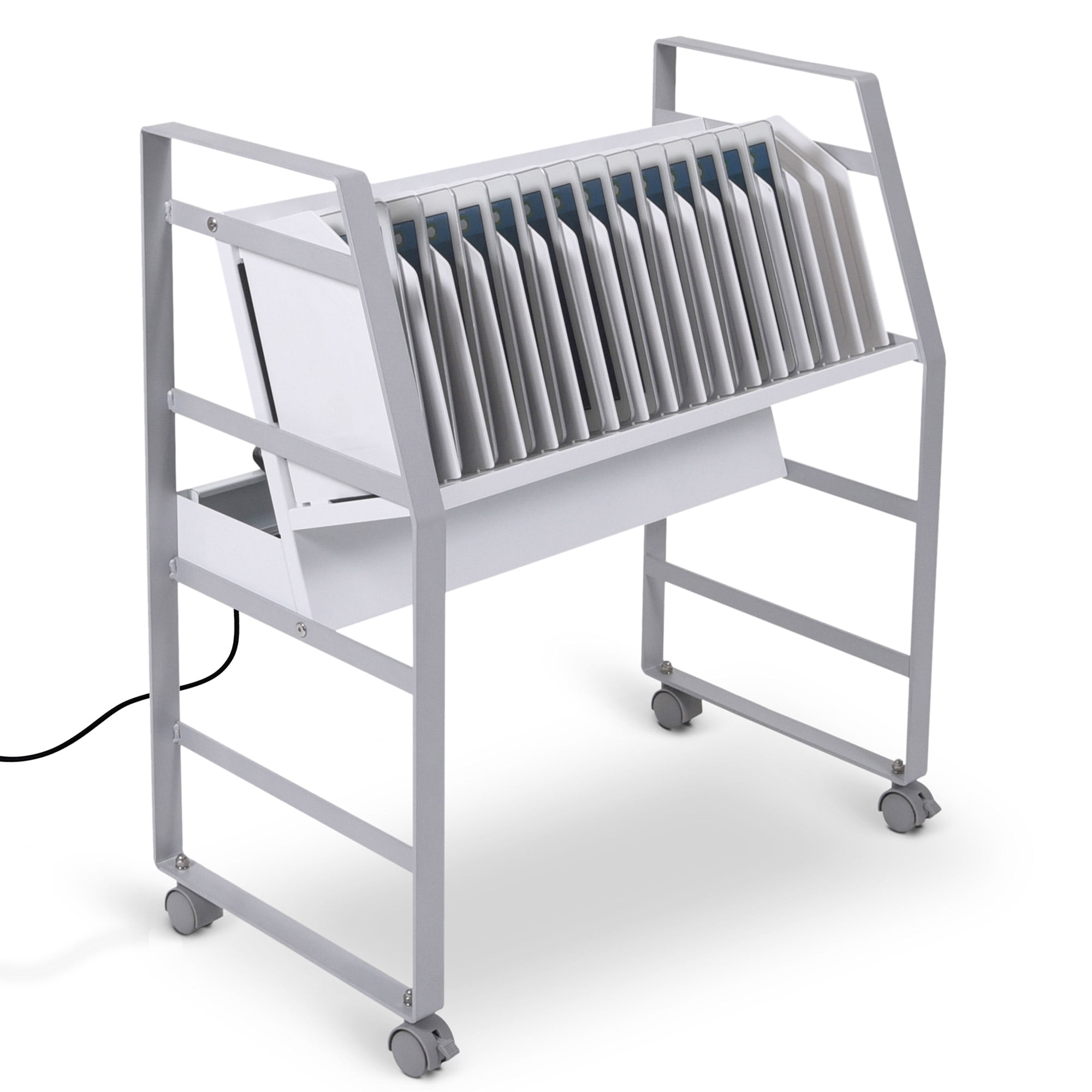 Line Leader Mobile Charging Cart | Open Charging Station for 16 Tablets ...