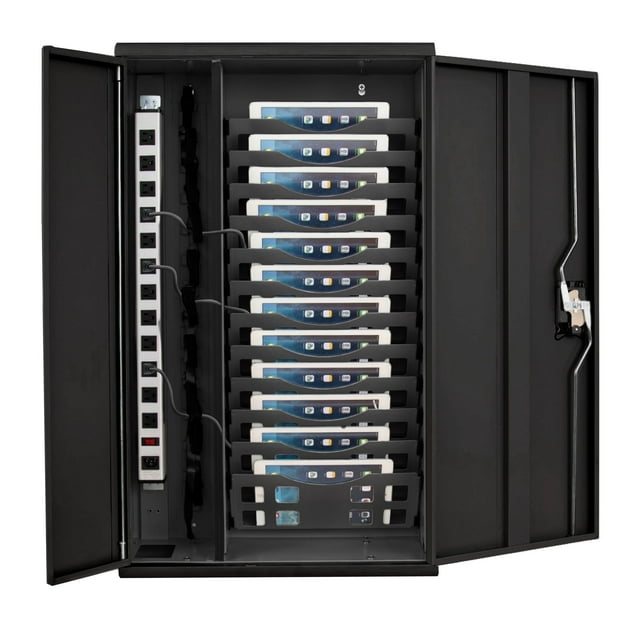 Line Leader Wall Mount Charging Station | Locking Security Cabinet For ...