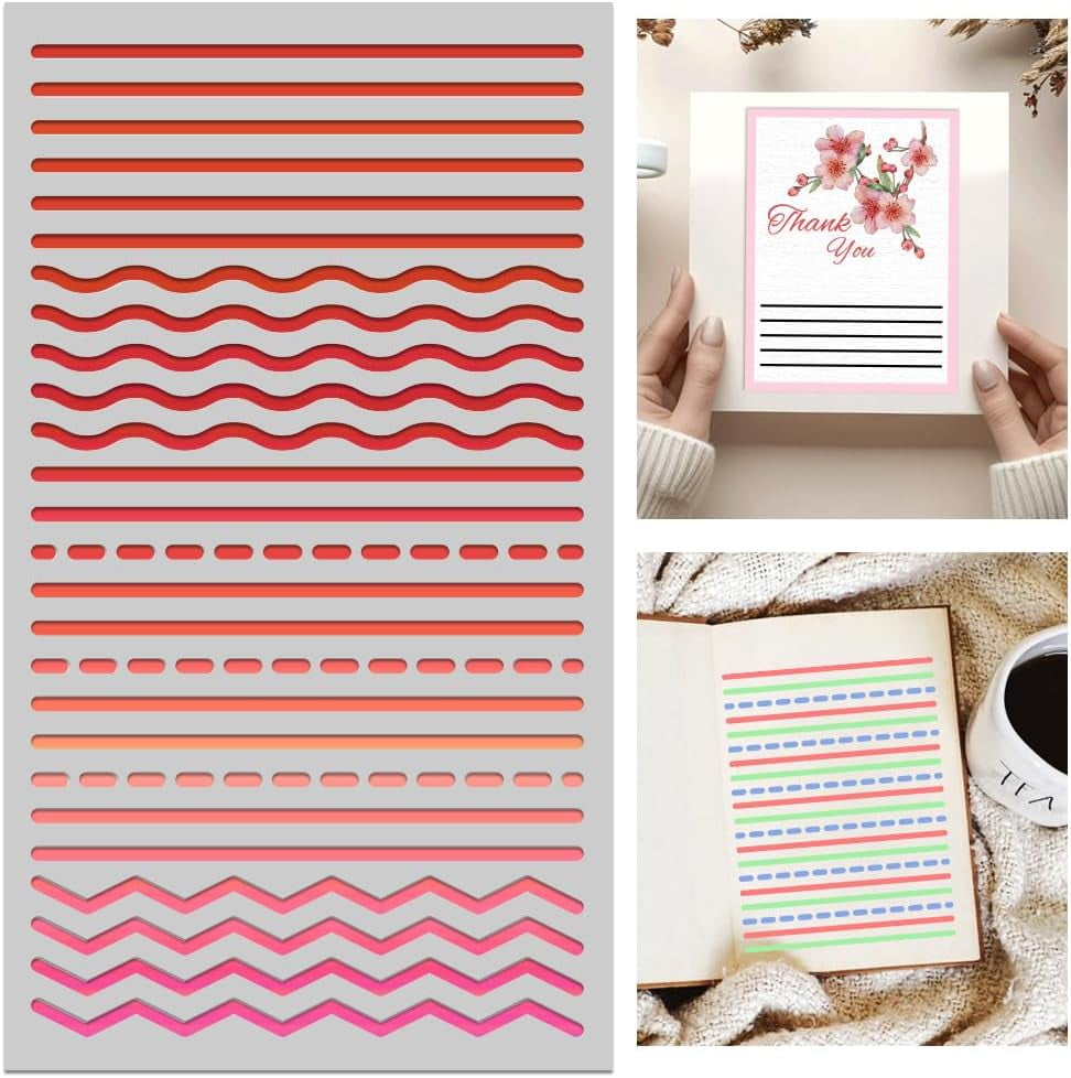 Line Metal Stencil for Painting Straight Line Stencil Template for DIY ...