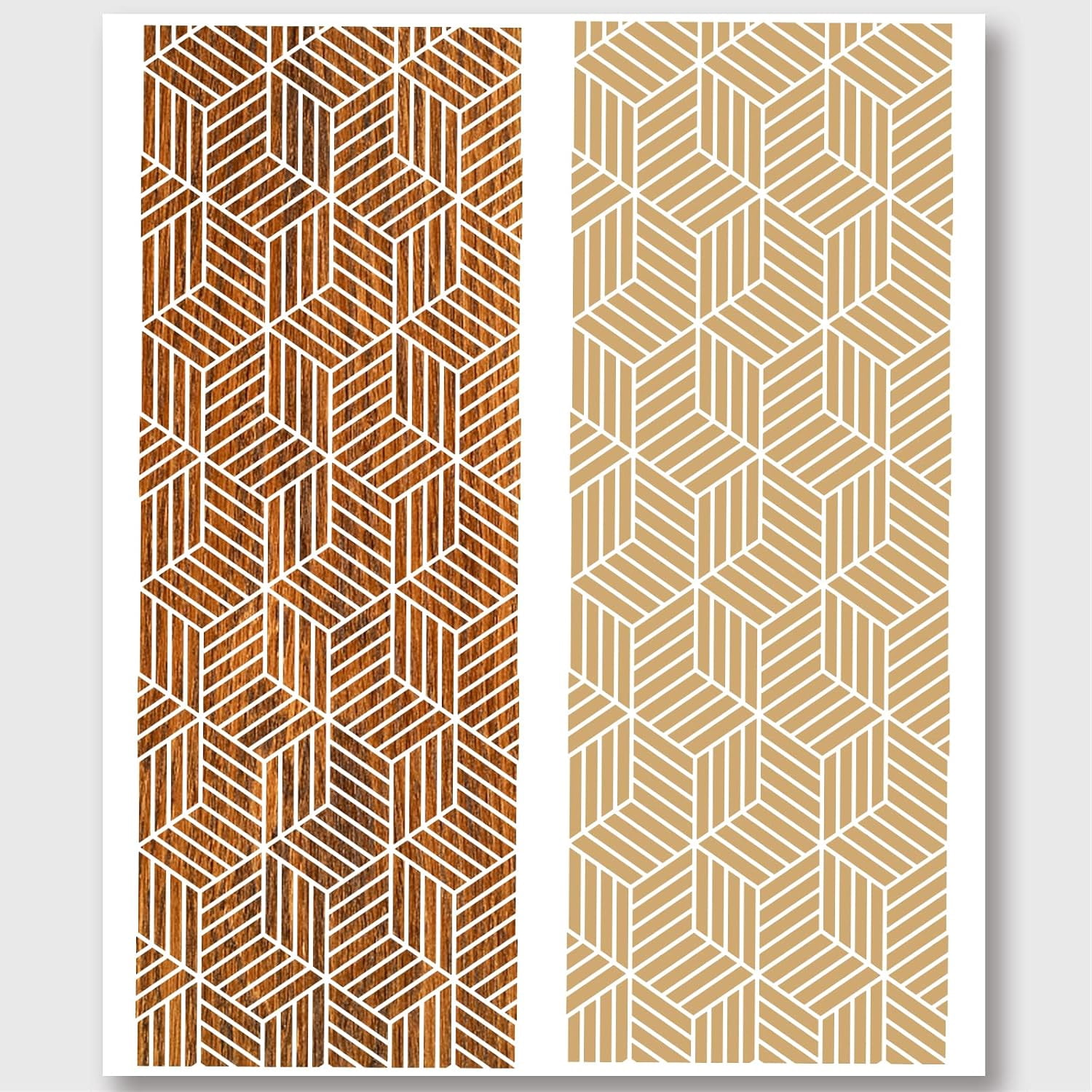 Line Painting Stencil Modern Geometric Stencil Reusable PET Painting ...