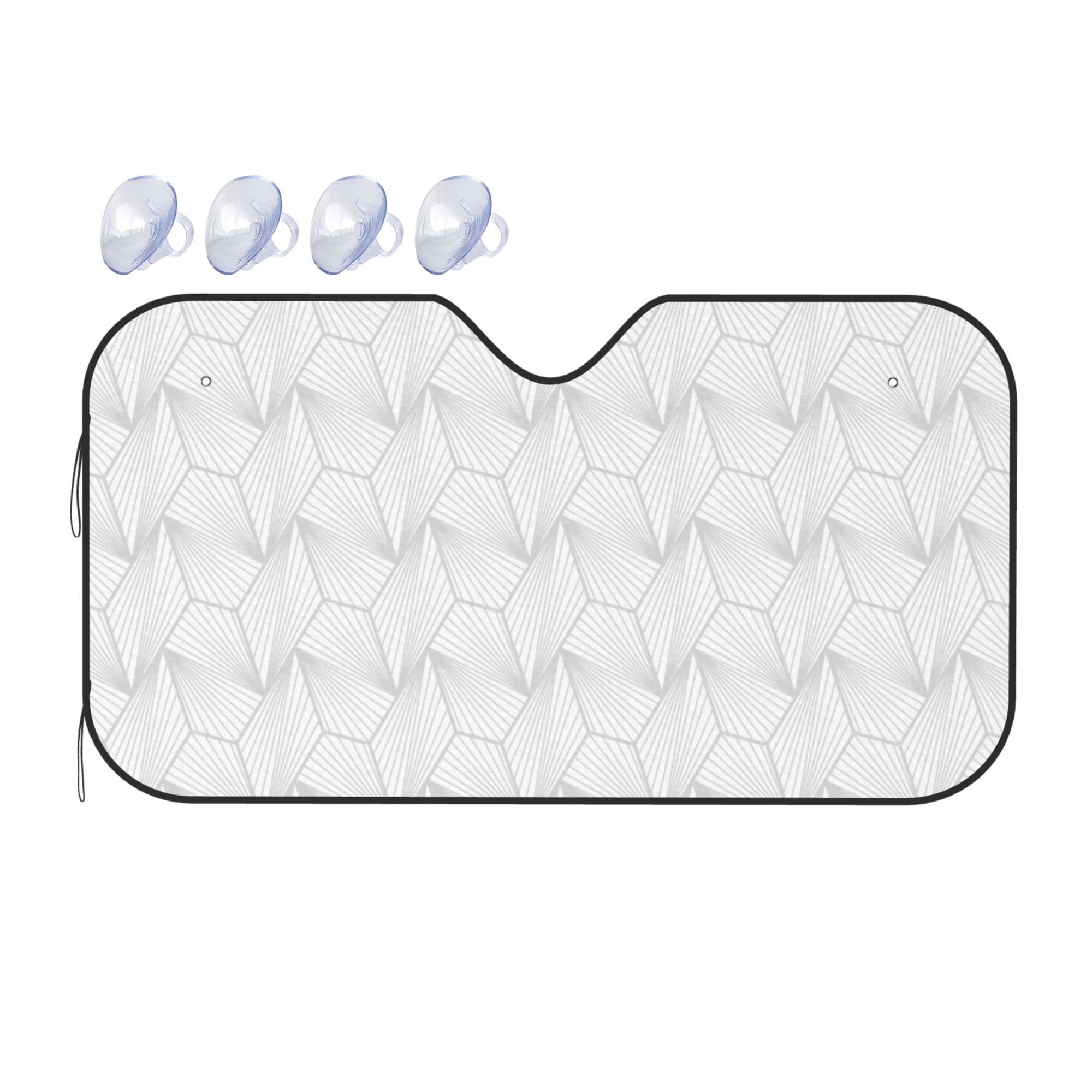 Line Pattern 1-Piece Car Front Window Sunshade-Foldable for Most Sedans ...