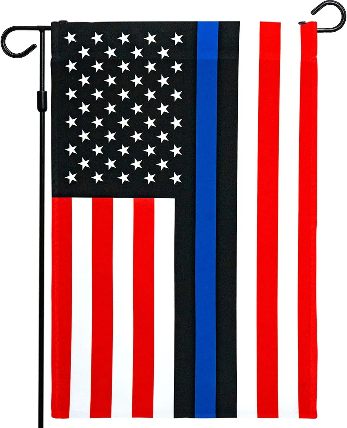 Line Police Thin Red Line Firefighter American Flag Garden Flag Respect ...
