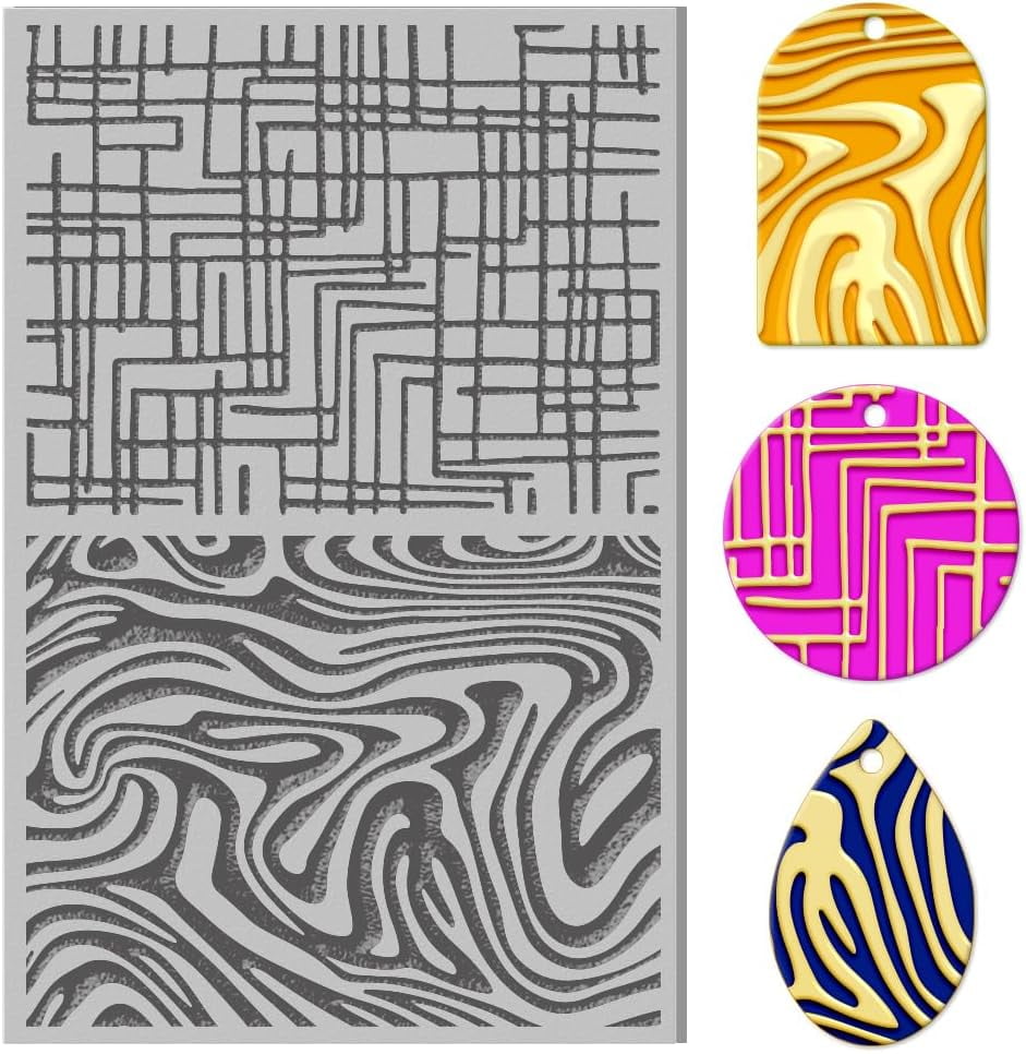 Line Polymer Clay Texture Sheets Rubber Clay Texture Sheets Polymer ...