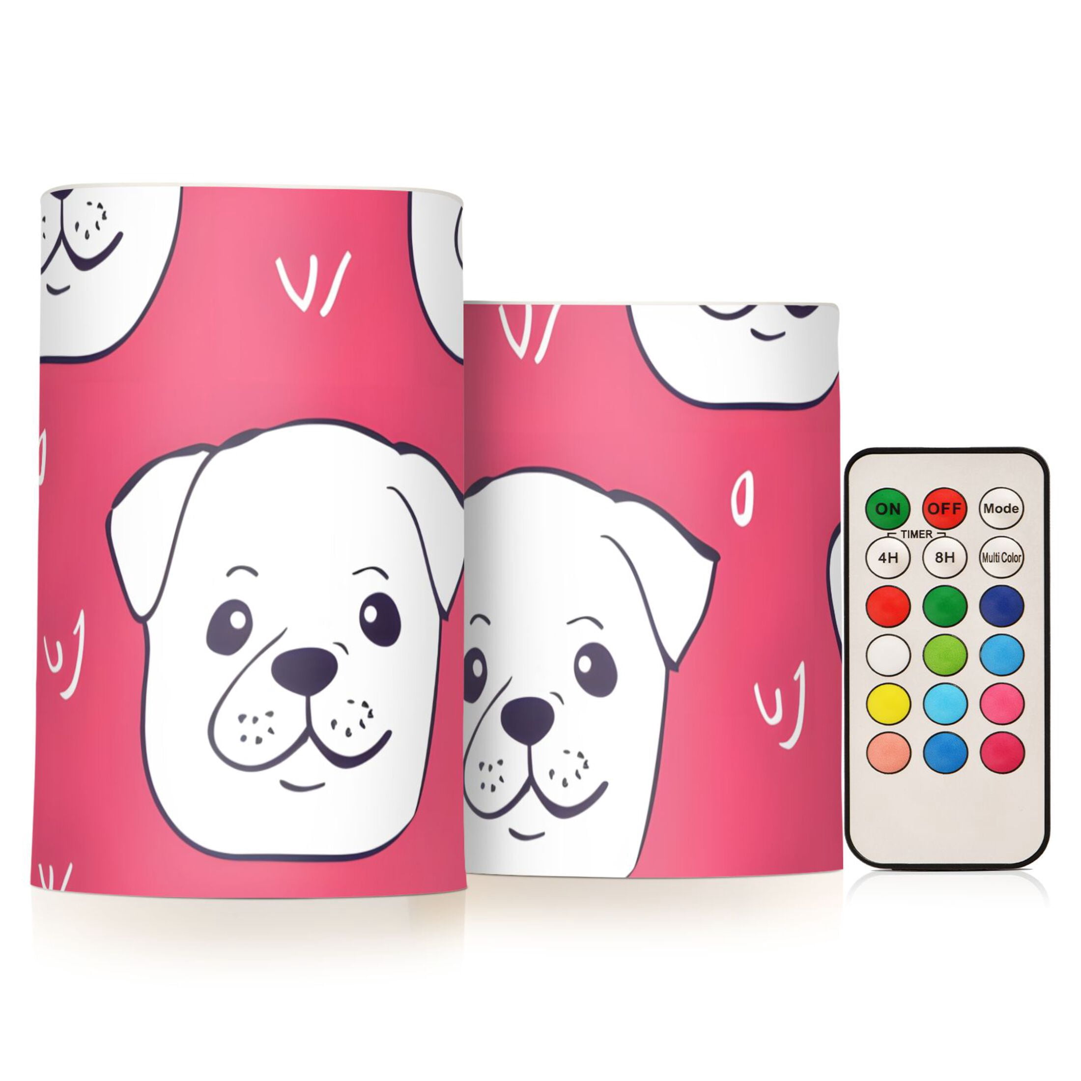 Line Puppy Dogs Flameless Candles with Remote Timer LED Battery ...