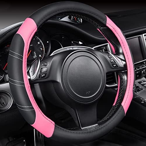 Line Rider Microfiber Leather Sporty 14.5-15 inch Steering Wheel Cover ...