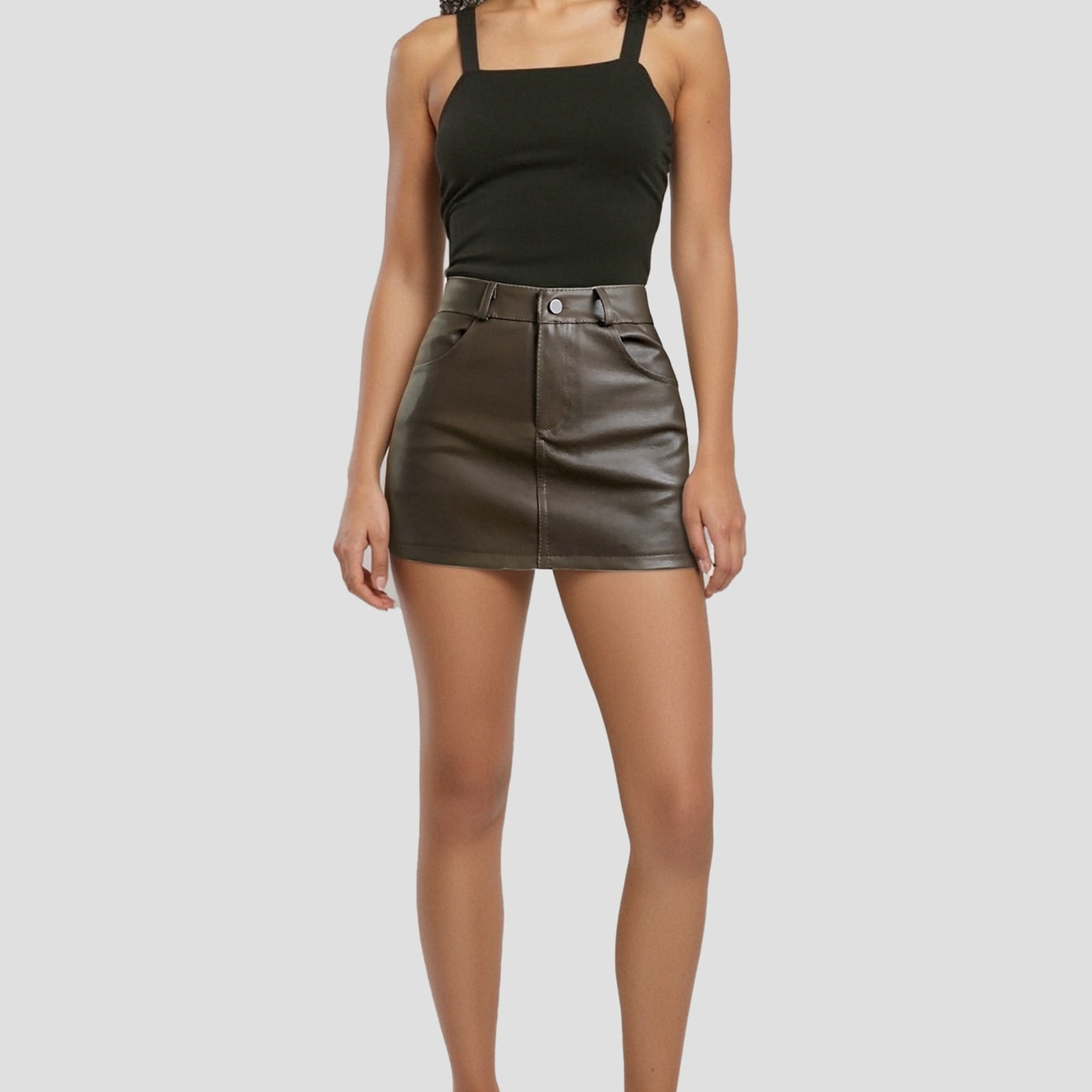 A Line Skirt For Parties And Nightclubs Stylish Versatile Half Skirt ...