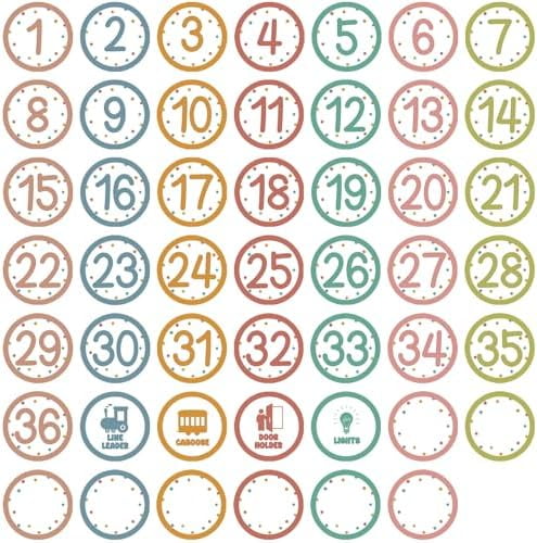 Line up Spots for Classroom Floor 48Pcs Floor Number Stickers for ...