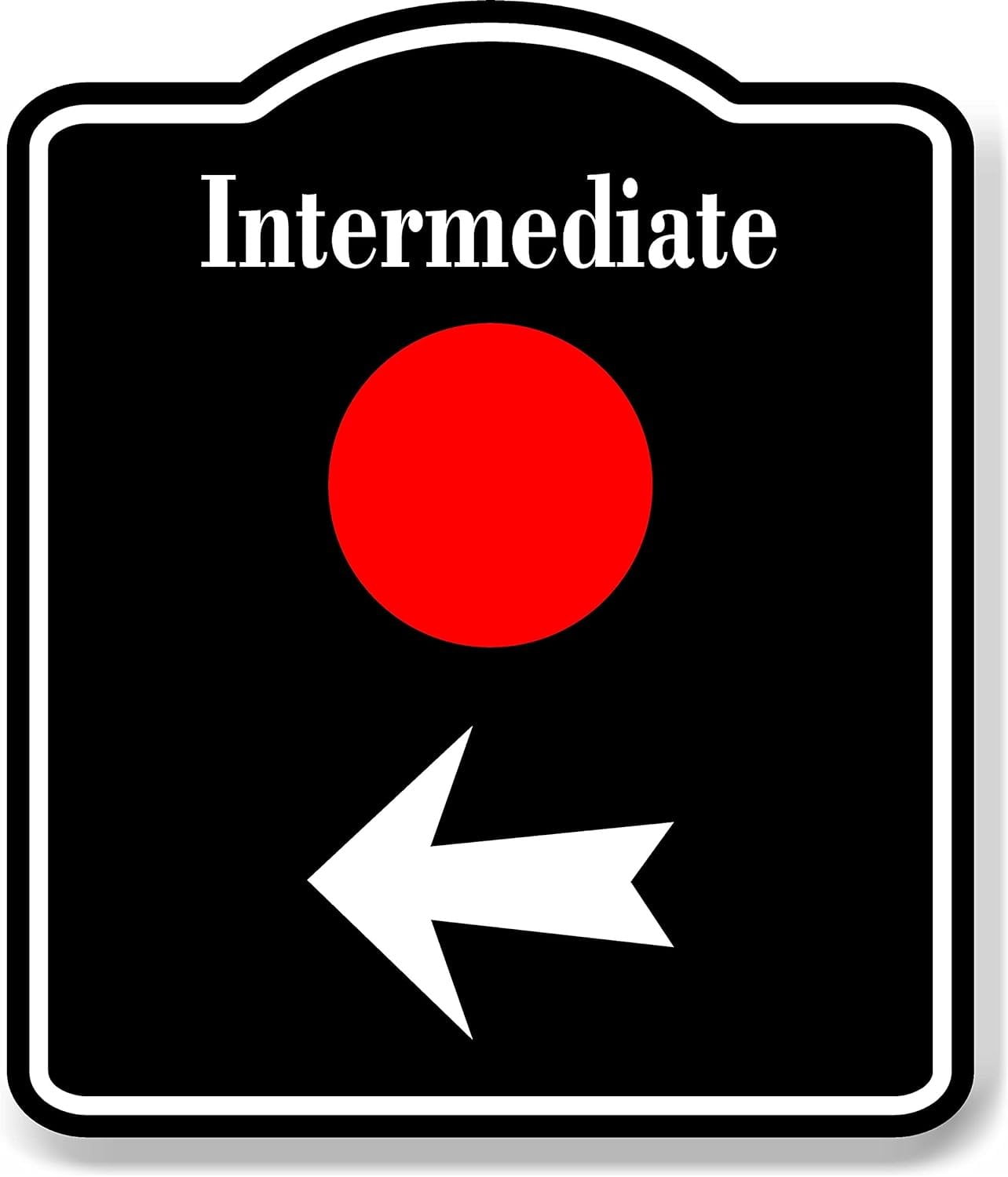 Line Starts Here Down Arrow BLACK Aluminum Composite Sign, 15"x18 ...