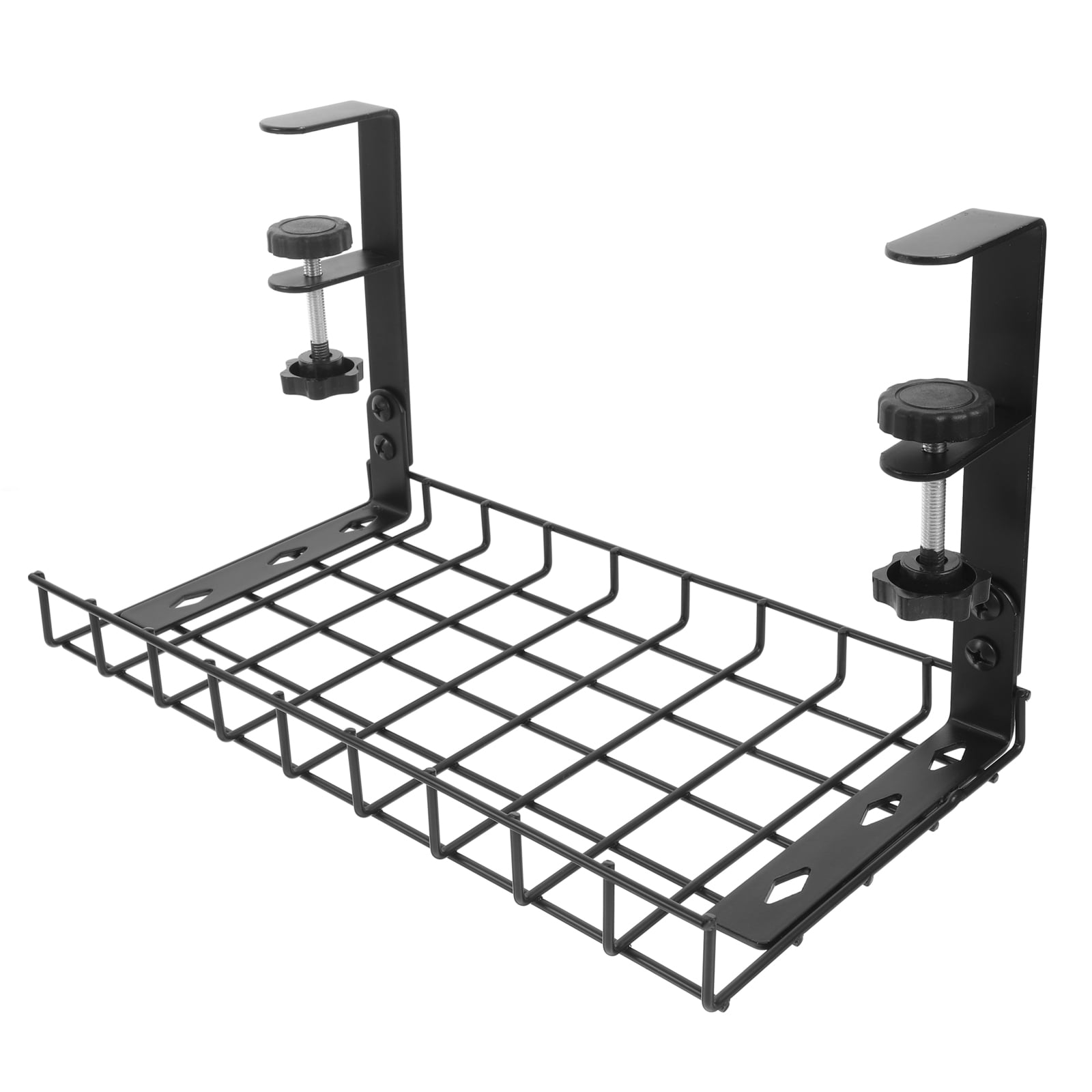 Line Storage Rack Desk Organizer Shelf Wire Organizers for Cords Black ...