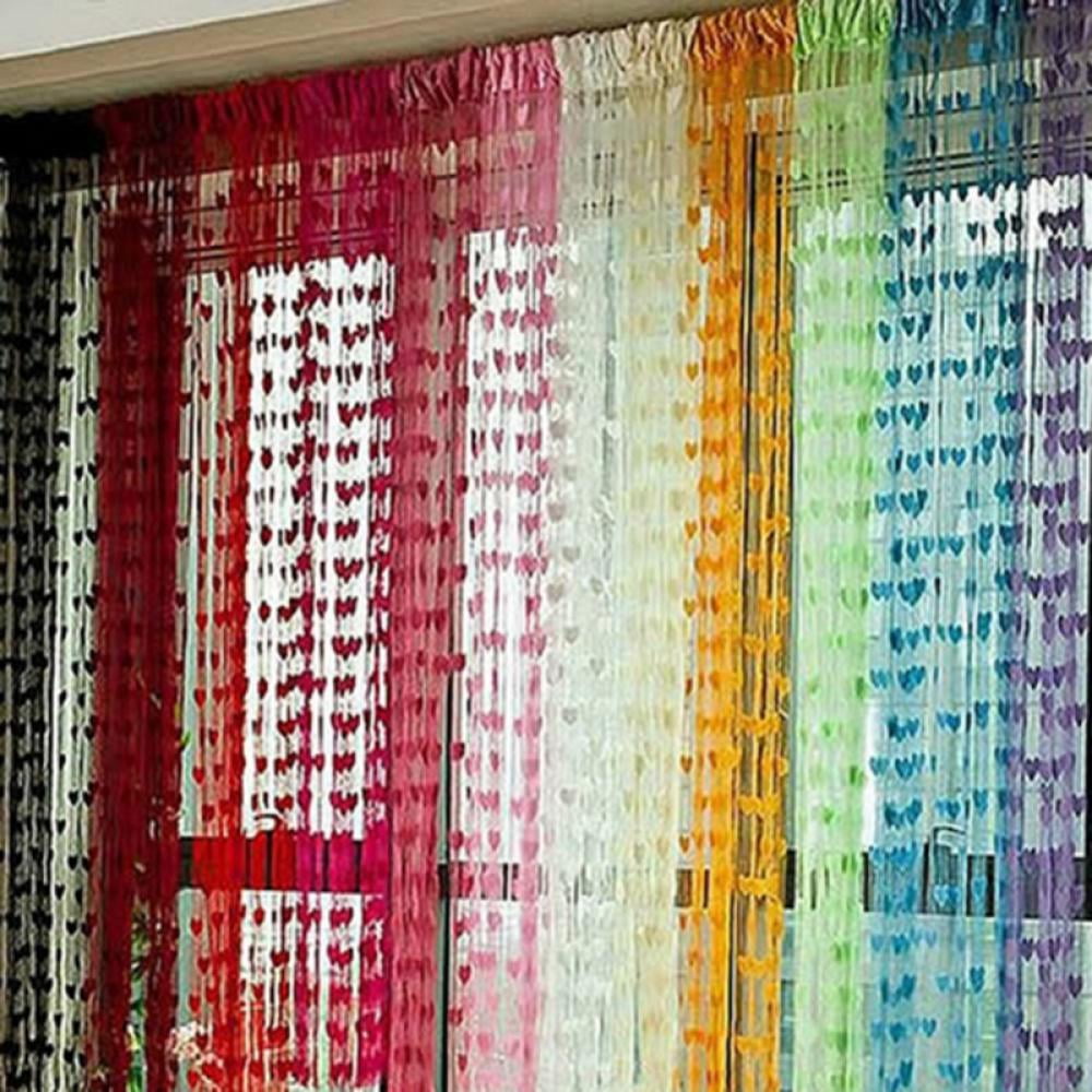 Line Tassel String Door Curtain Cute Heart, Window Room Divider Curtain ...
