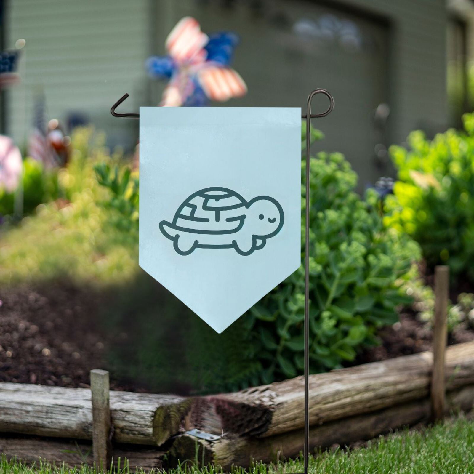 Line Turtle Garden Flag 18" x 12.5" Double Sided Yard Lawn Outdoor ...