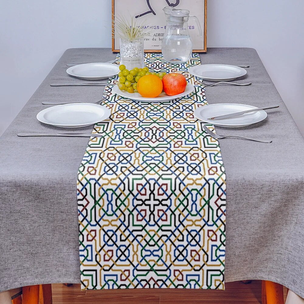 Line Wire Grid Table Runner Luxury Home Dining Table Coffee Table ...