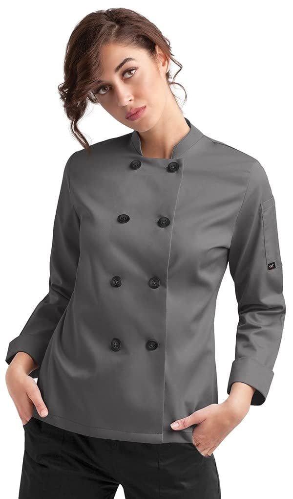 On The Line Women's Classic Long Sleeve Chef Coat - Chef Coat Women ...