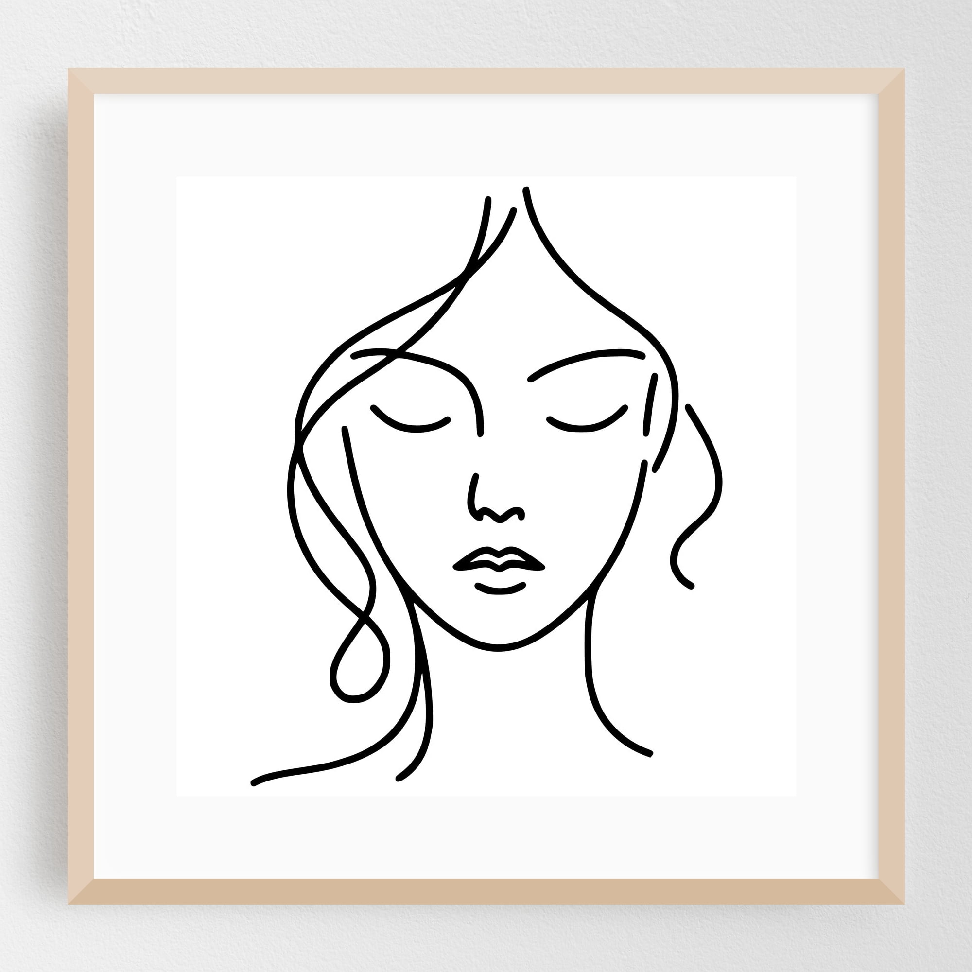 Line art beautiful woman portrait - Line Drawing Line Art Minimalist ...