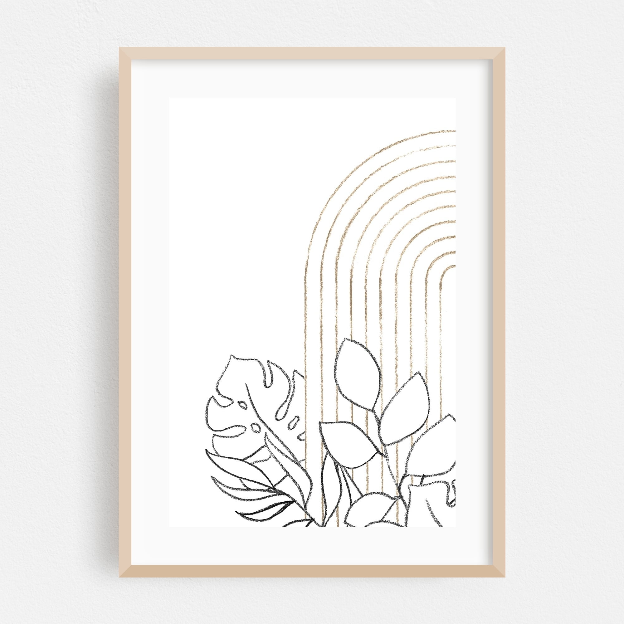 Line art botanical arch - Line Drawing Line Art Minimalist Abstract ...