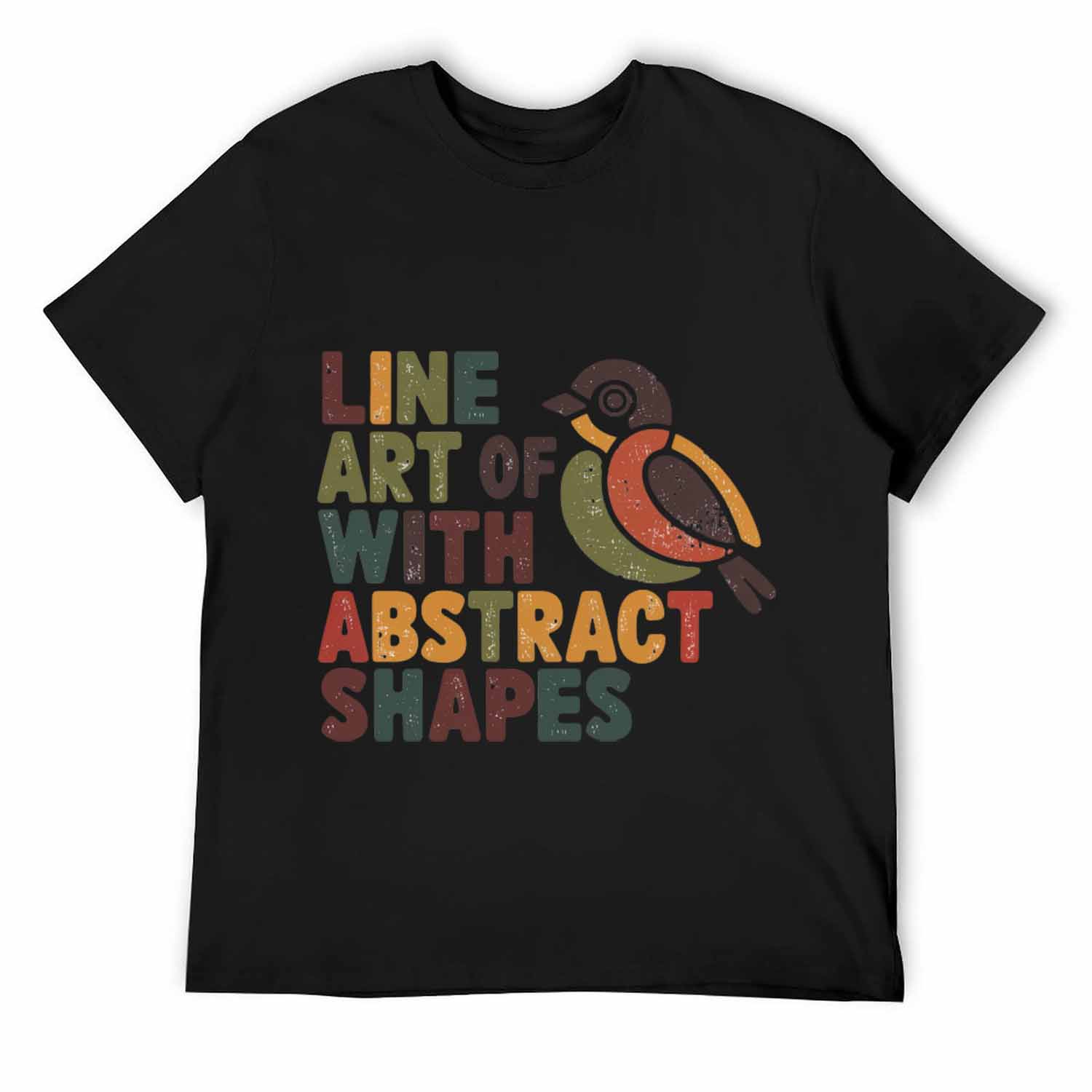 Line art of a bird with abstract shapest shirt design chicken Class Of ...