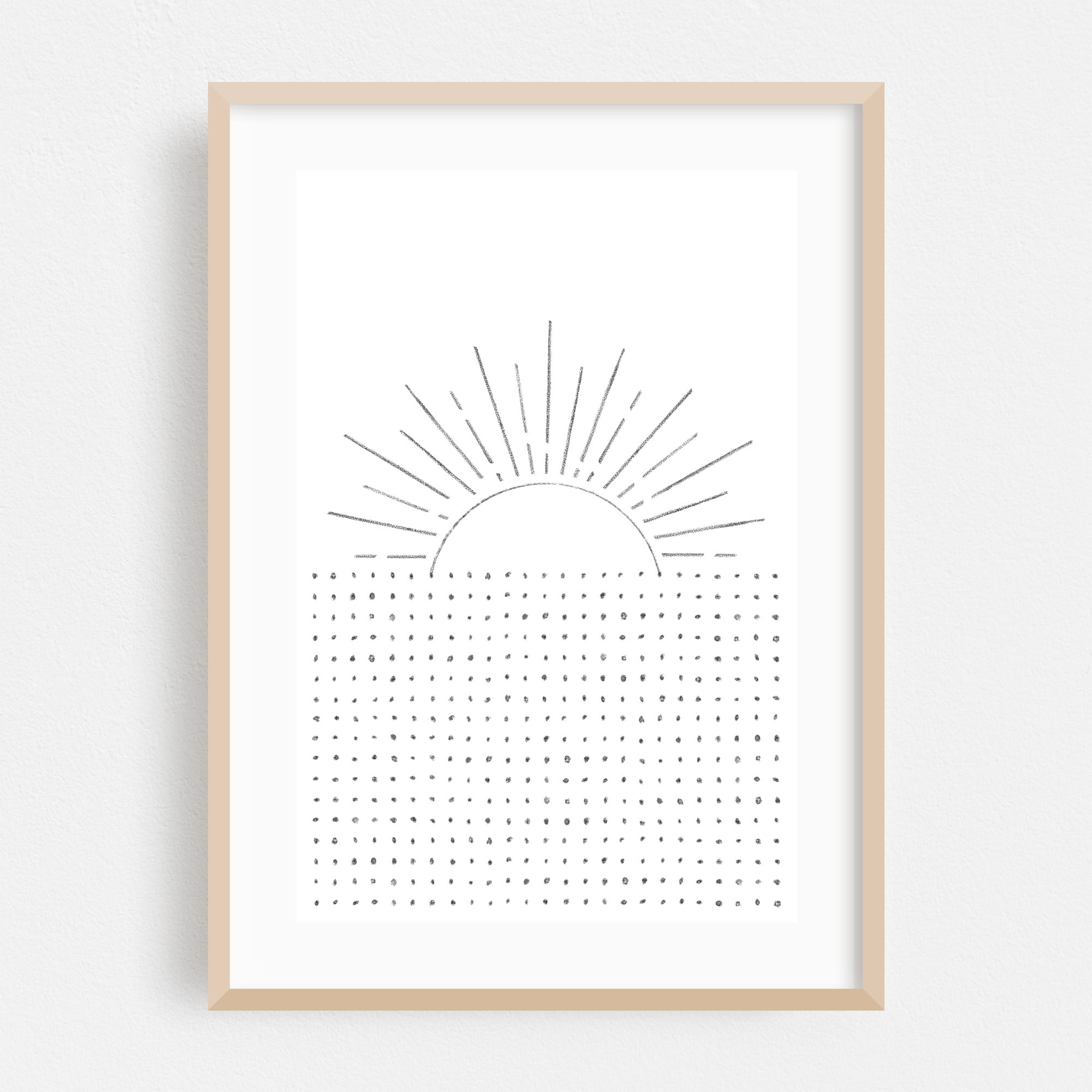 Line art sunset - Line Drawing Line Art Minimalist Sunset Abstract ...