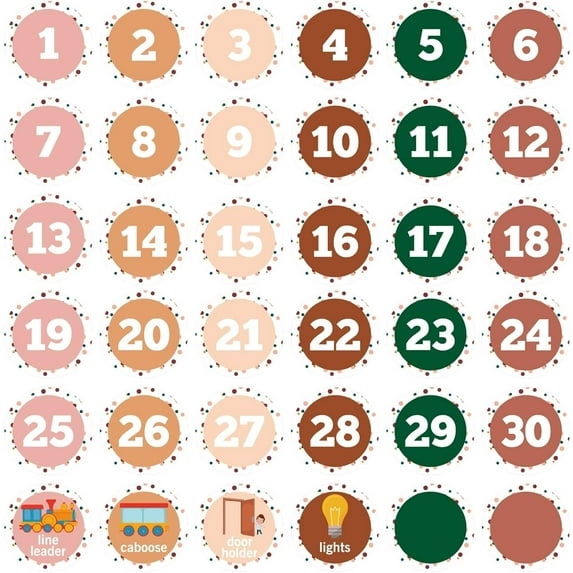 Line up Spots forClassroom 36Pcs 4in/10cm Floor Numbers Stickers 1-30 ...