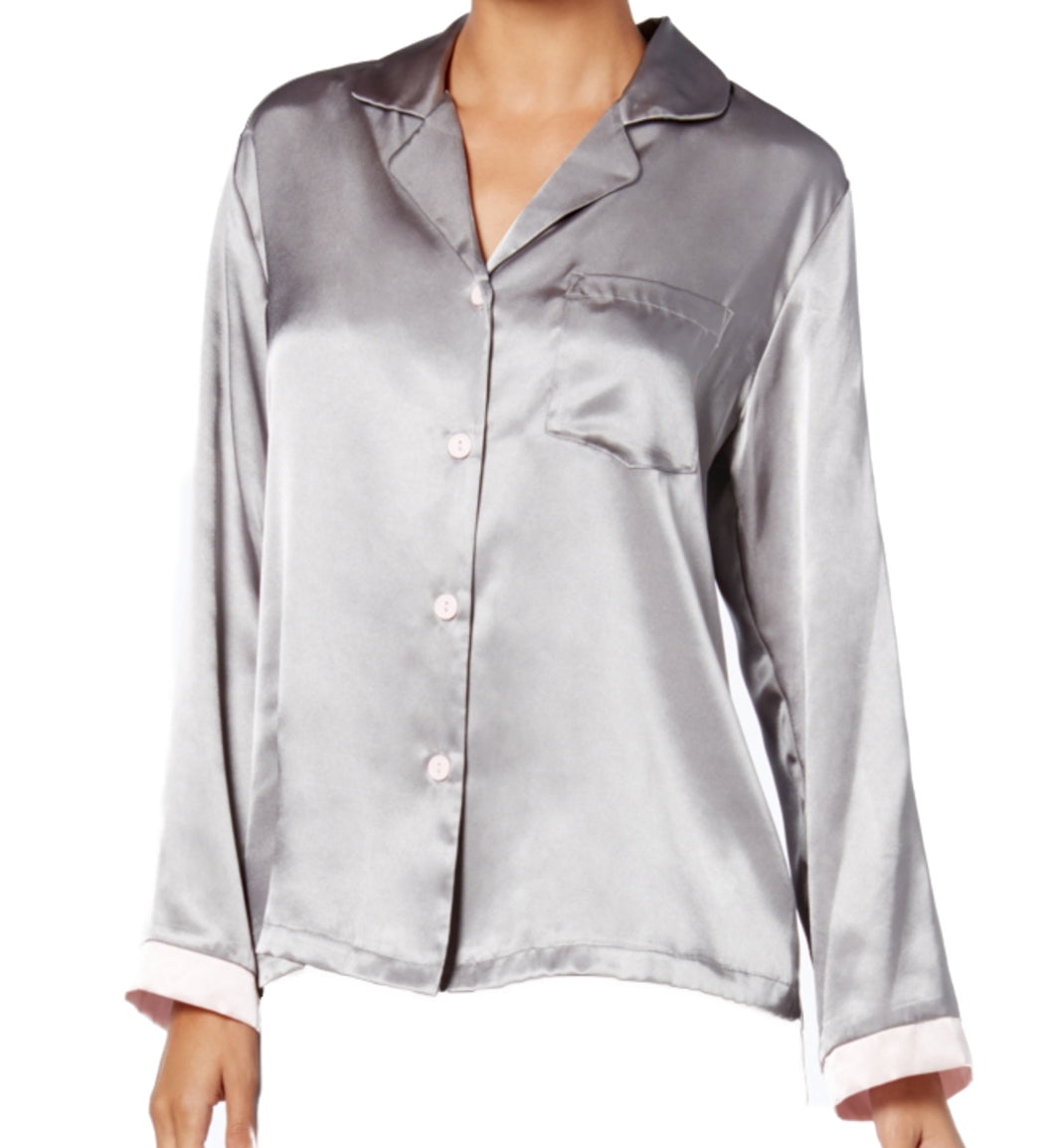 Linea Donatella Womens Satin Notch Collar Top - Walmart.com