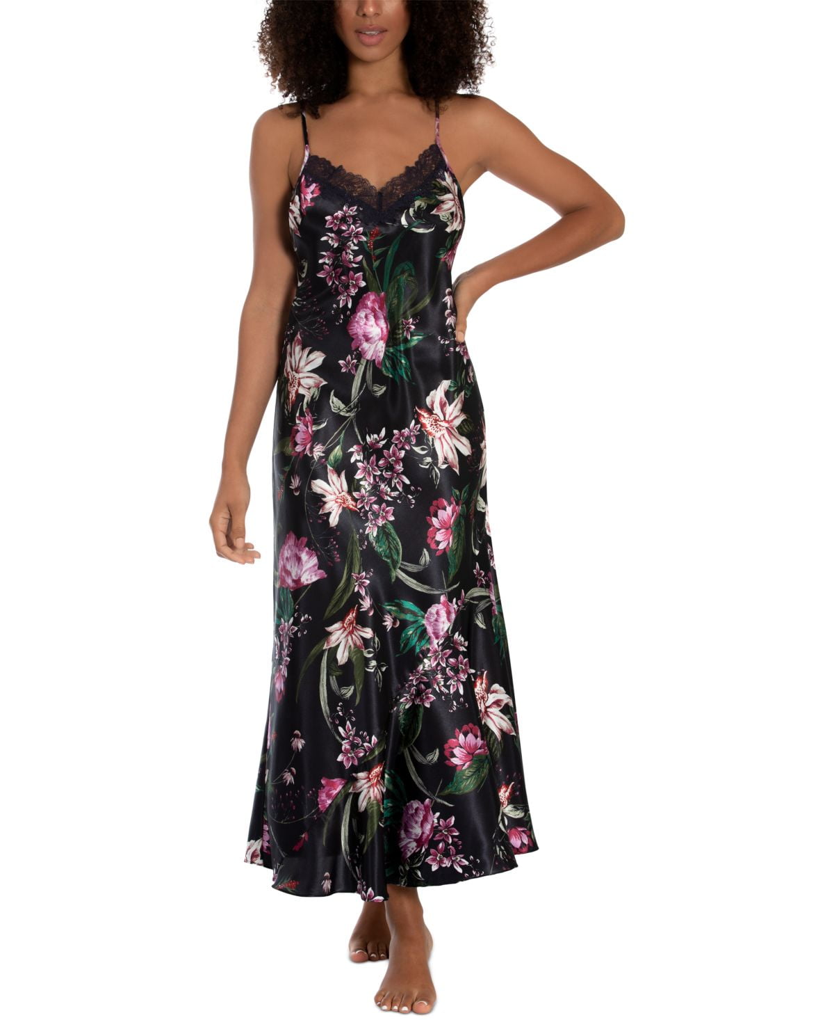 Linea Donatella Womens Tropic Delight Backless Charmeuse Satin Chemise ...