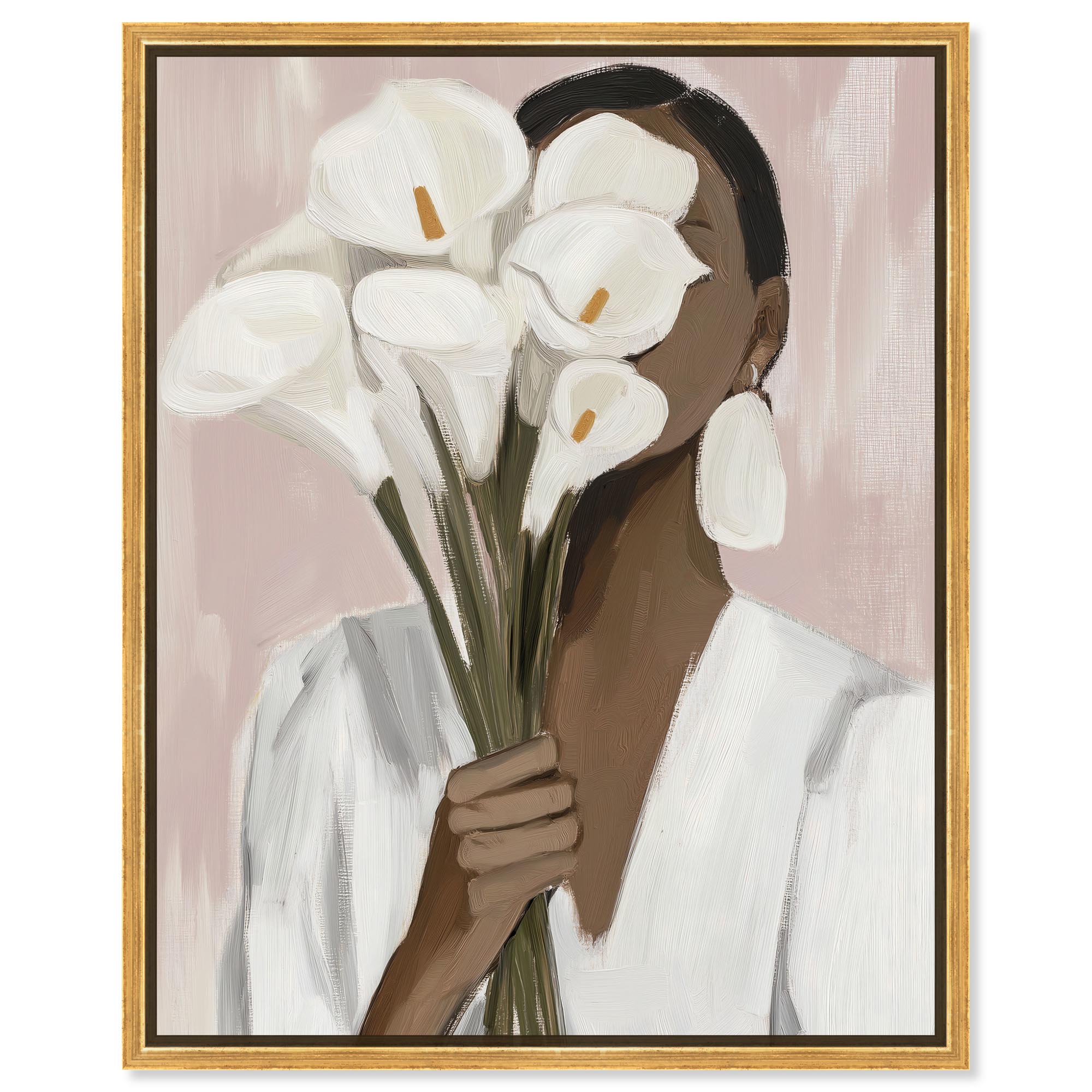 Linea I Canvas Modern Trendy Prints by Art Remedy, Gold Frame, 30 x 36 ...