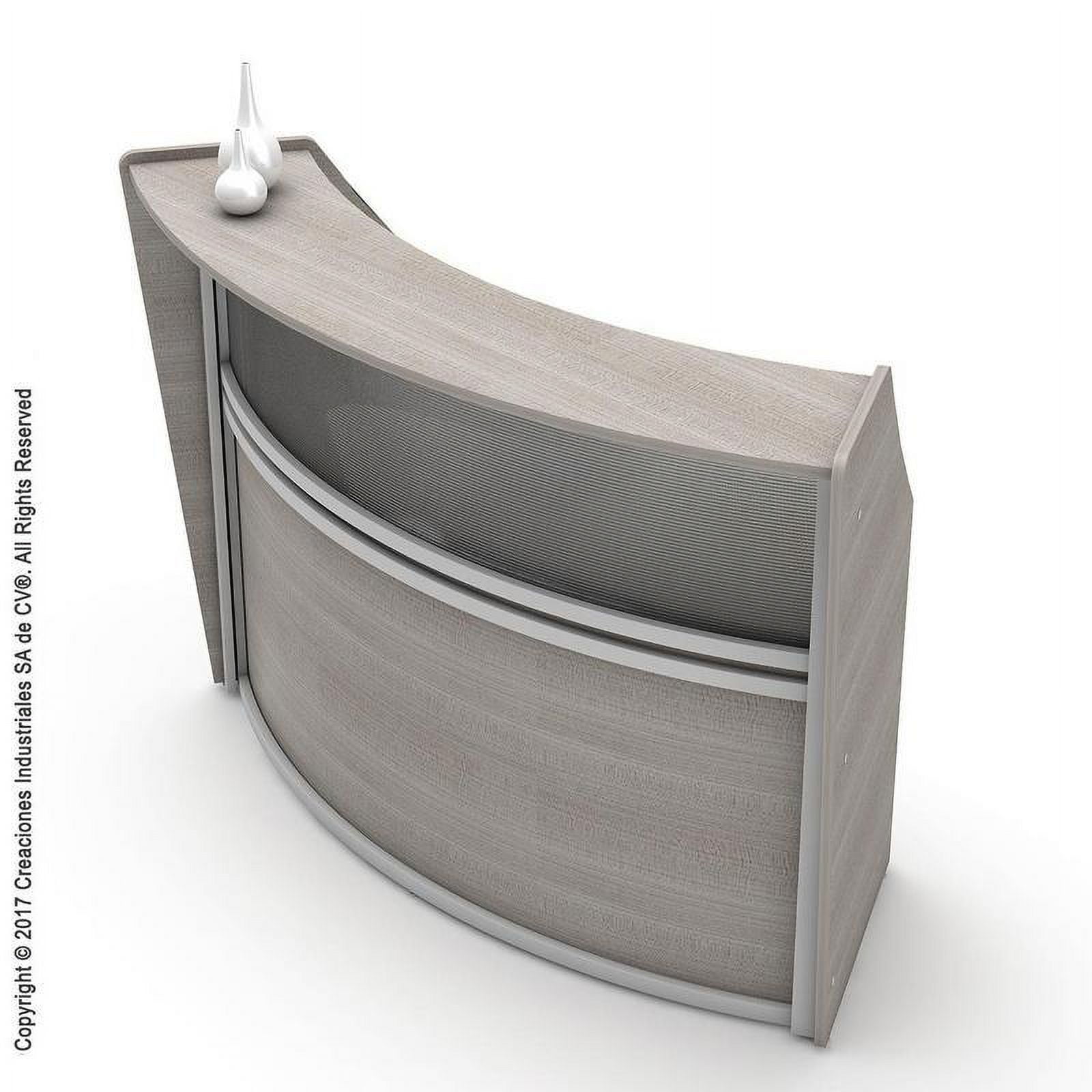 Linea Italia Reception Desk W/ Polycarbonate Ash - Walmart.com