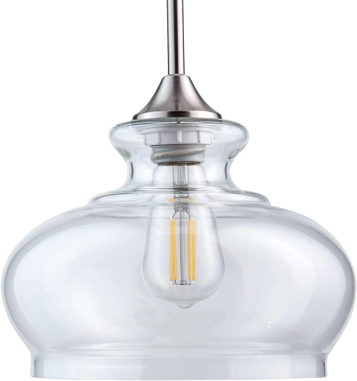 Linea di Liara Ariella Ovale Farmhouse Glass Pendant Lighting for ...