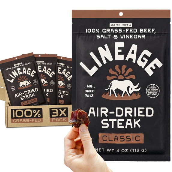 Lineage Provisions 100% Grass Fed Air-Dried Steak - Nutrient-Dense ...