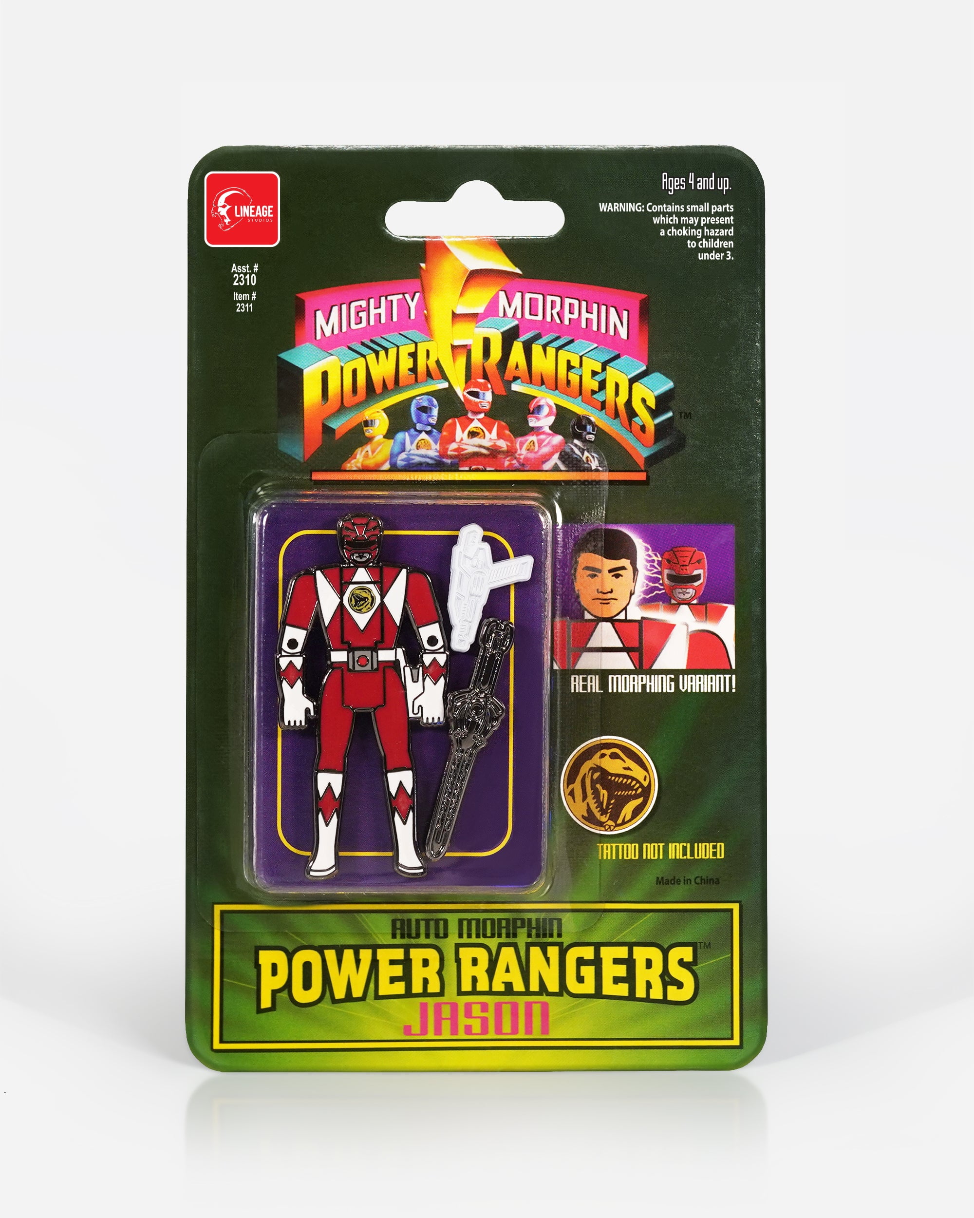 Lineage Studios Auto Morphin Power Rangers Jason Pin Set - Walmart.com