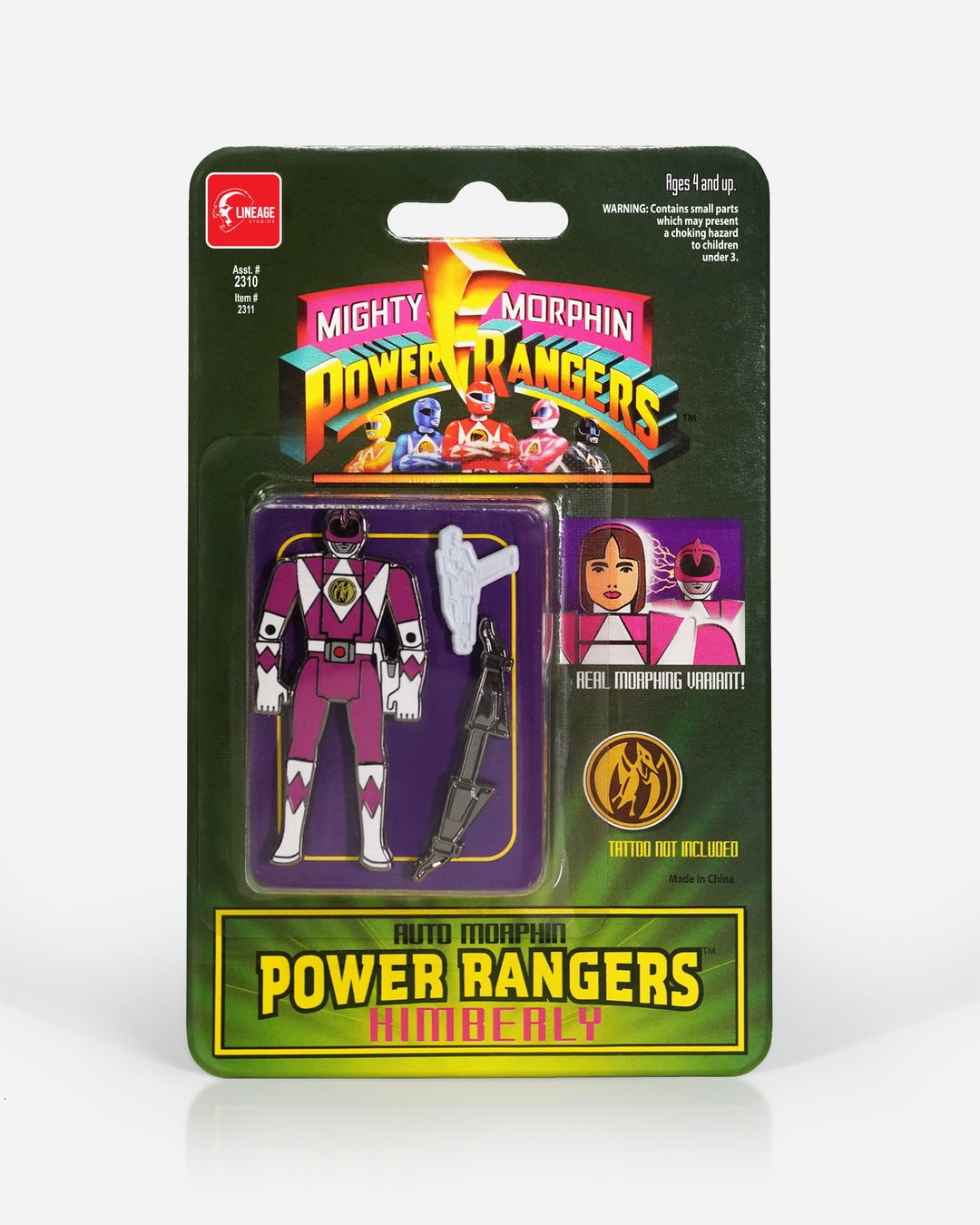 Lineage Studios Auto Morphin Power Rangers Kimberly Pin Set - Walmart.com
