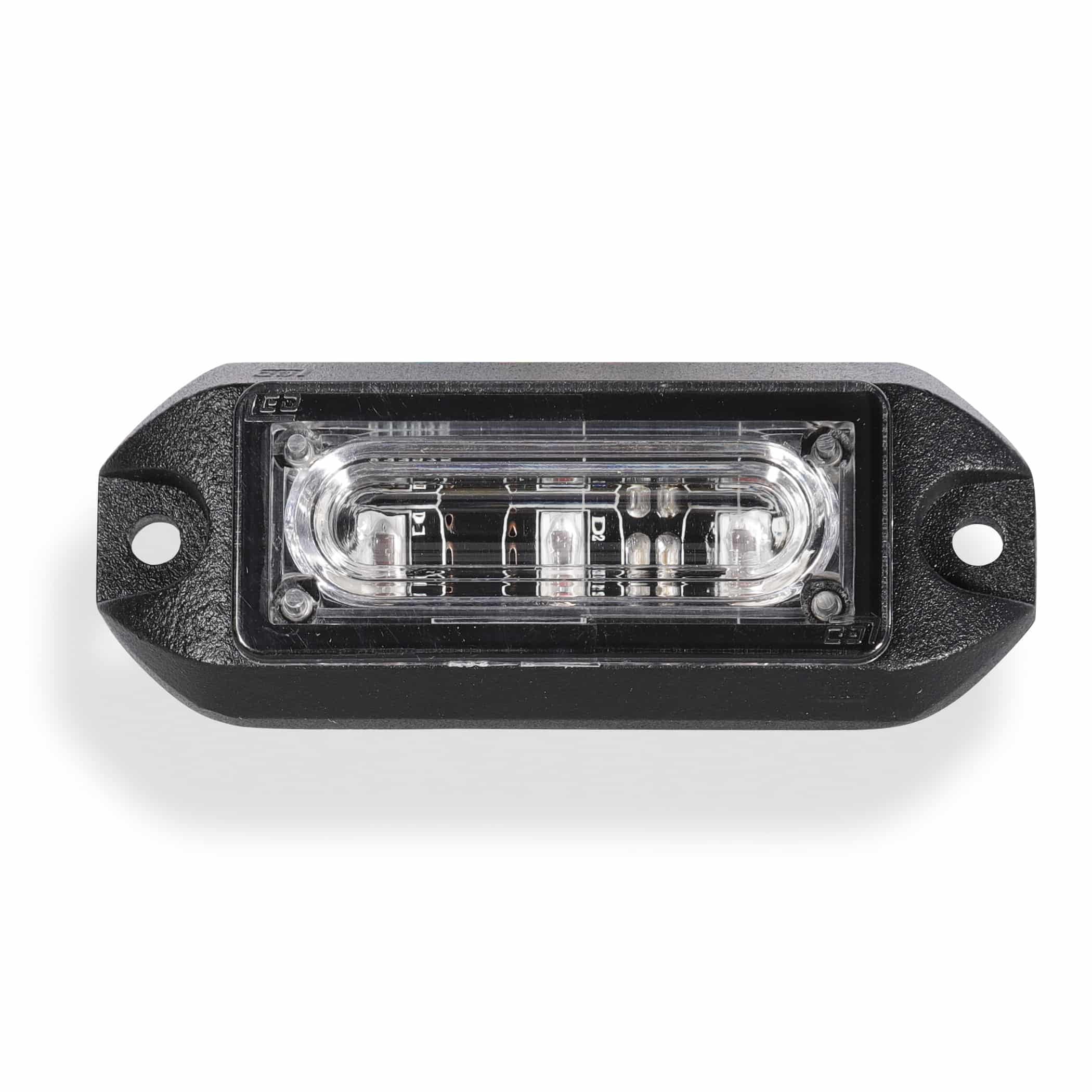 Linear 3 watt 3 LED Emergency Vehicle Grill Warning Light Head - Blue ...