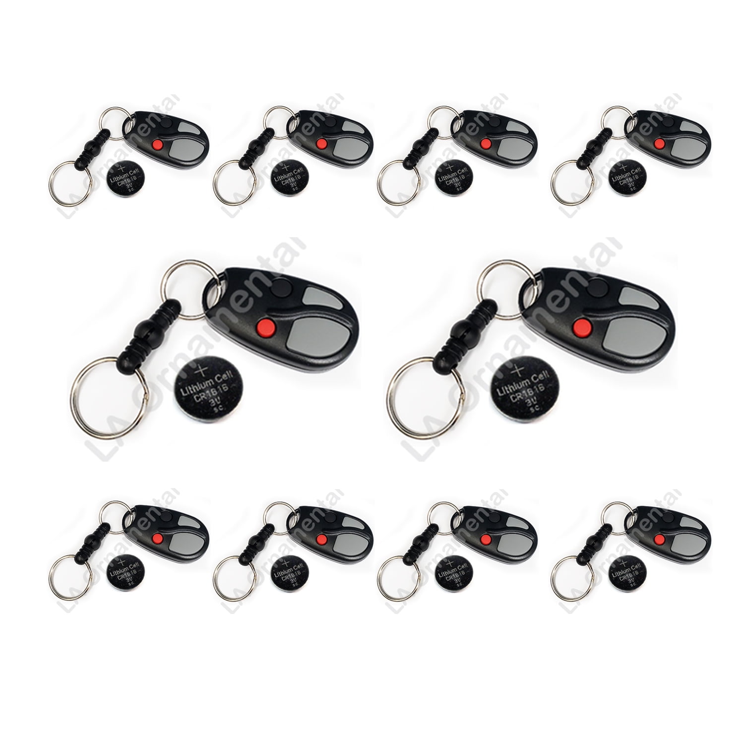 Linear 4 Channel Transmitter Key Ring Transmitter, Black, 10 - Walmart ...