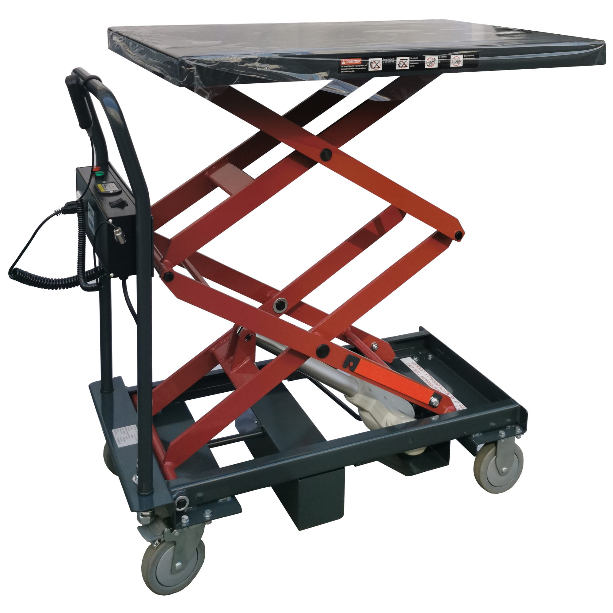 Linear Actuated Elevating Cart, 400lb. Cap., 35" X 24", Lifting Height ...