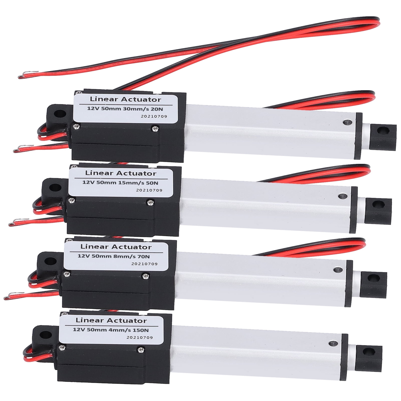 Linear Actuator,50mm Stroke DC 12V Low Noise Internal Limit Switch Mini ...