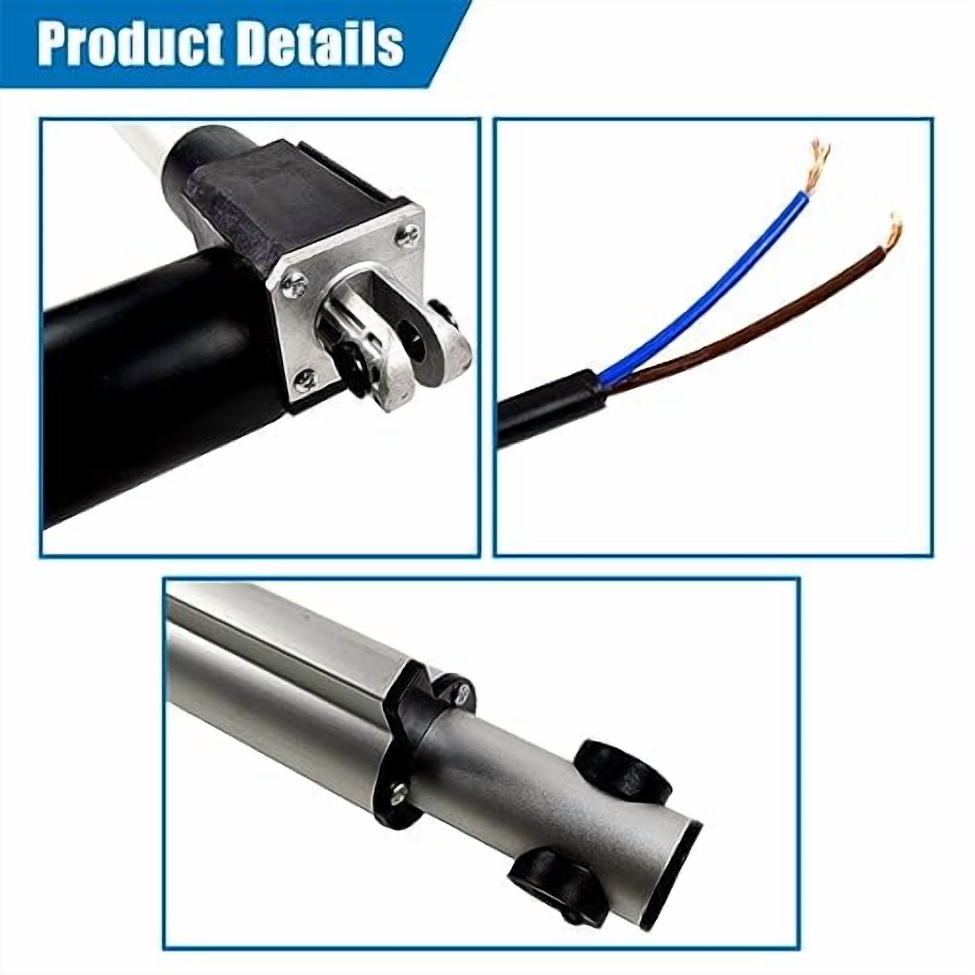 Linear Actuator 7.87inch (200mm) Stroke 12V DC Heavy Duty 6000N/1320LB ...